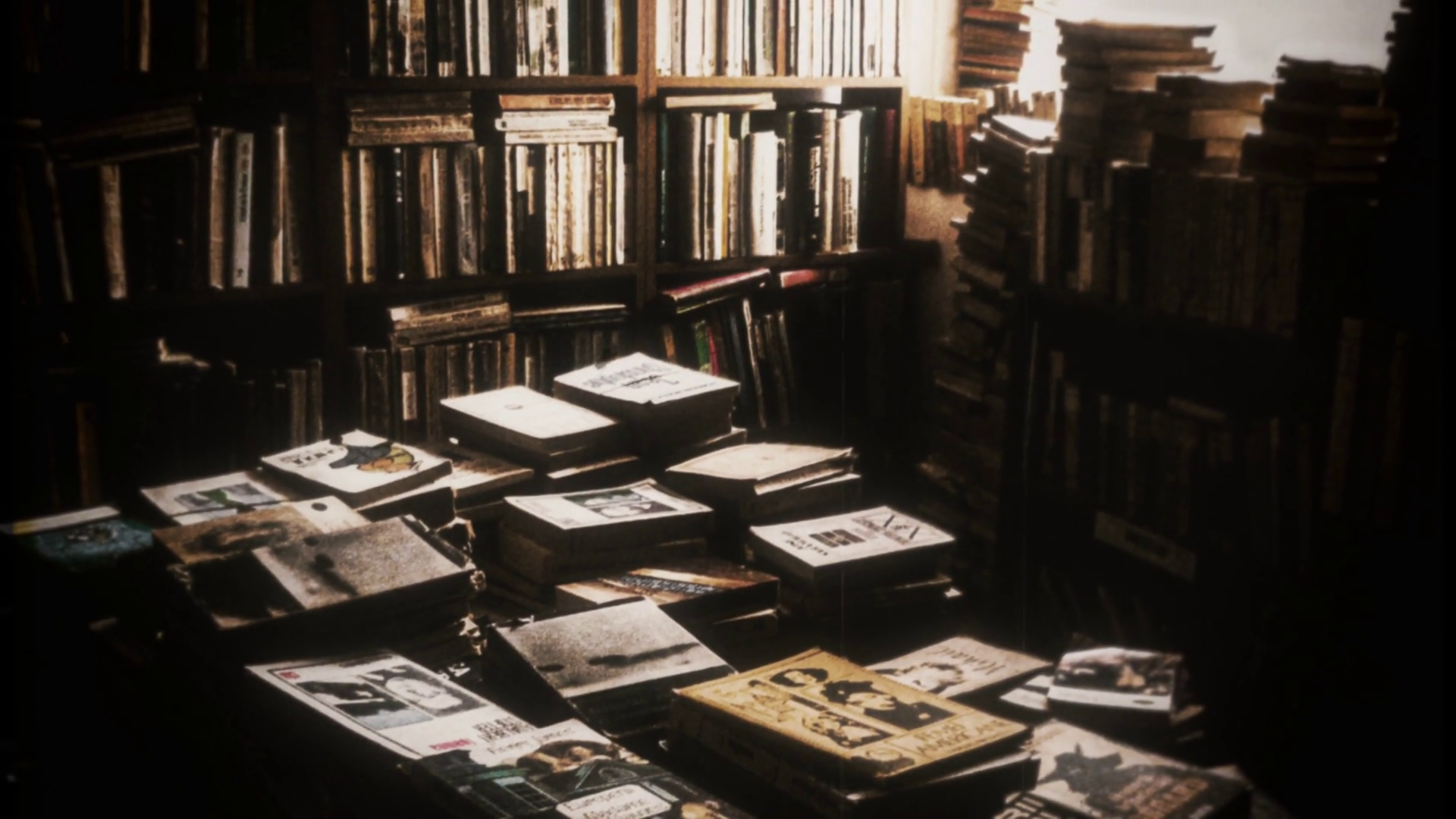 Bookshop Stack Of Books Old Film Texture Stock Footage SBV-352676226 ...