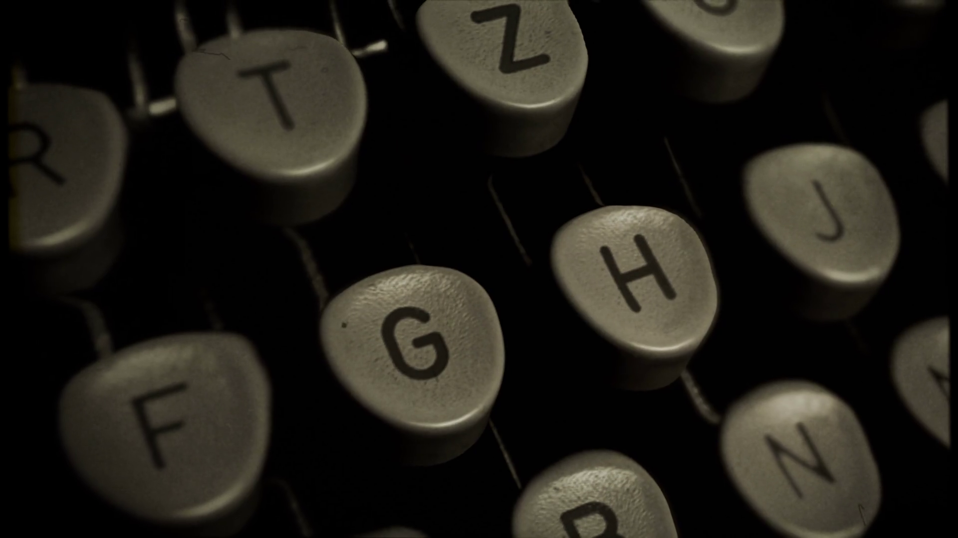 Retro Typewriter Close Up Old Film Effect Stock Footage SBV-352689378 ...