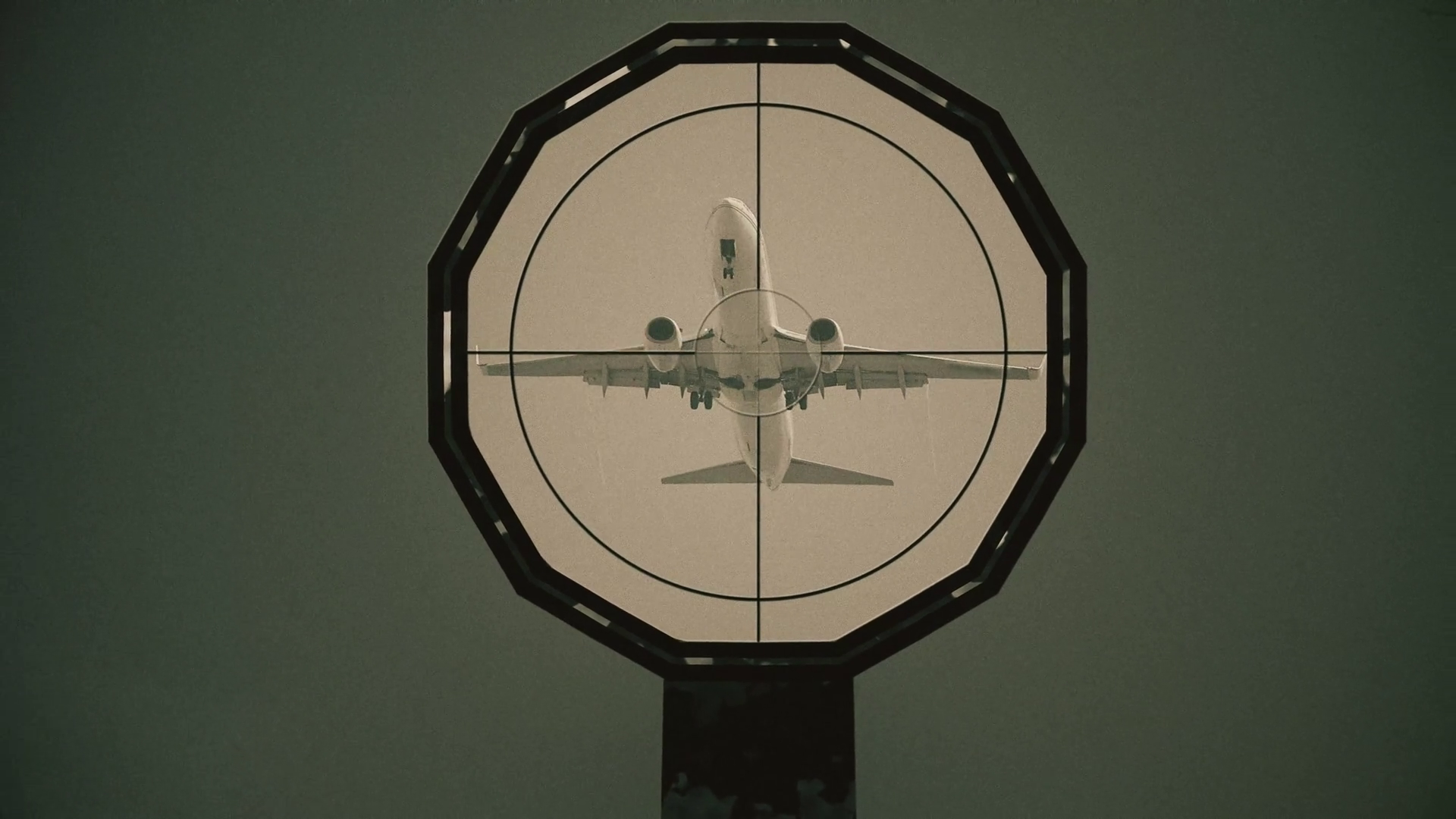 Telescopic View Aiming Airplane Vintage Style Stock Footage SBV ...