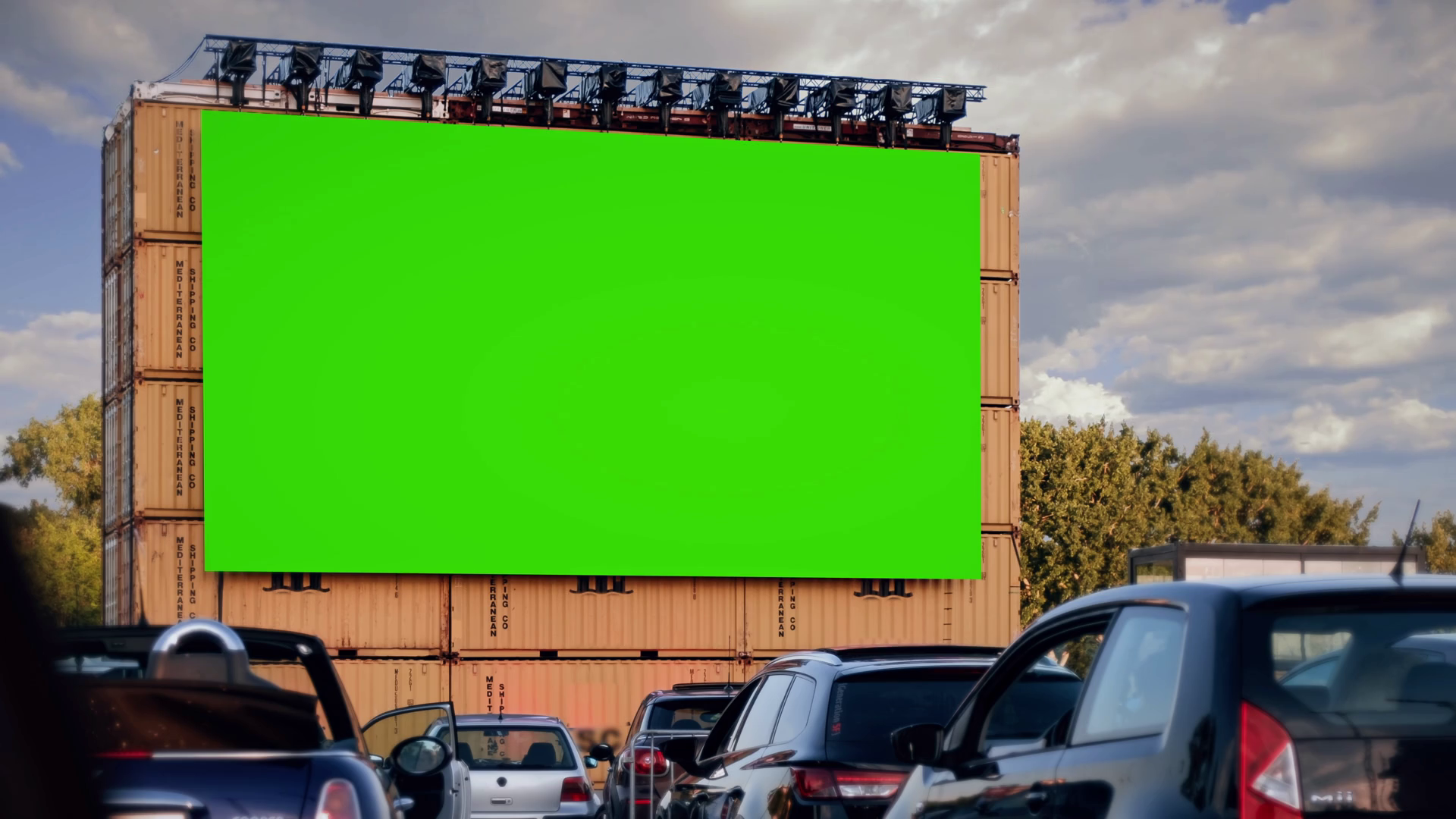 Drive In Cinema Green Screen Theater Stock Footage SBV-352339170 ...