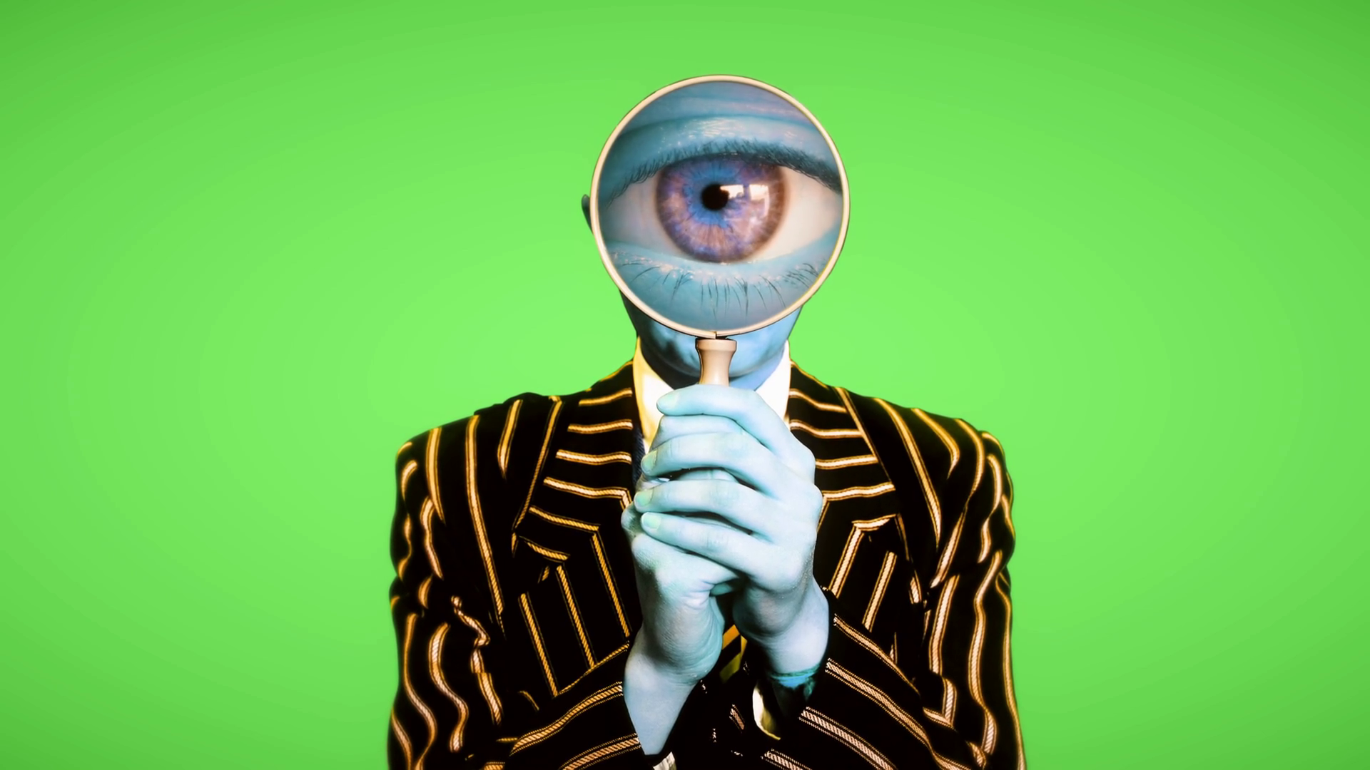 Humanoid Being Eye Magnifying Glass Weird Stock Footage SBV-352354841 ...