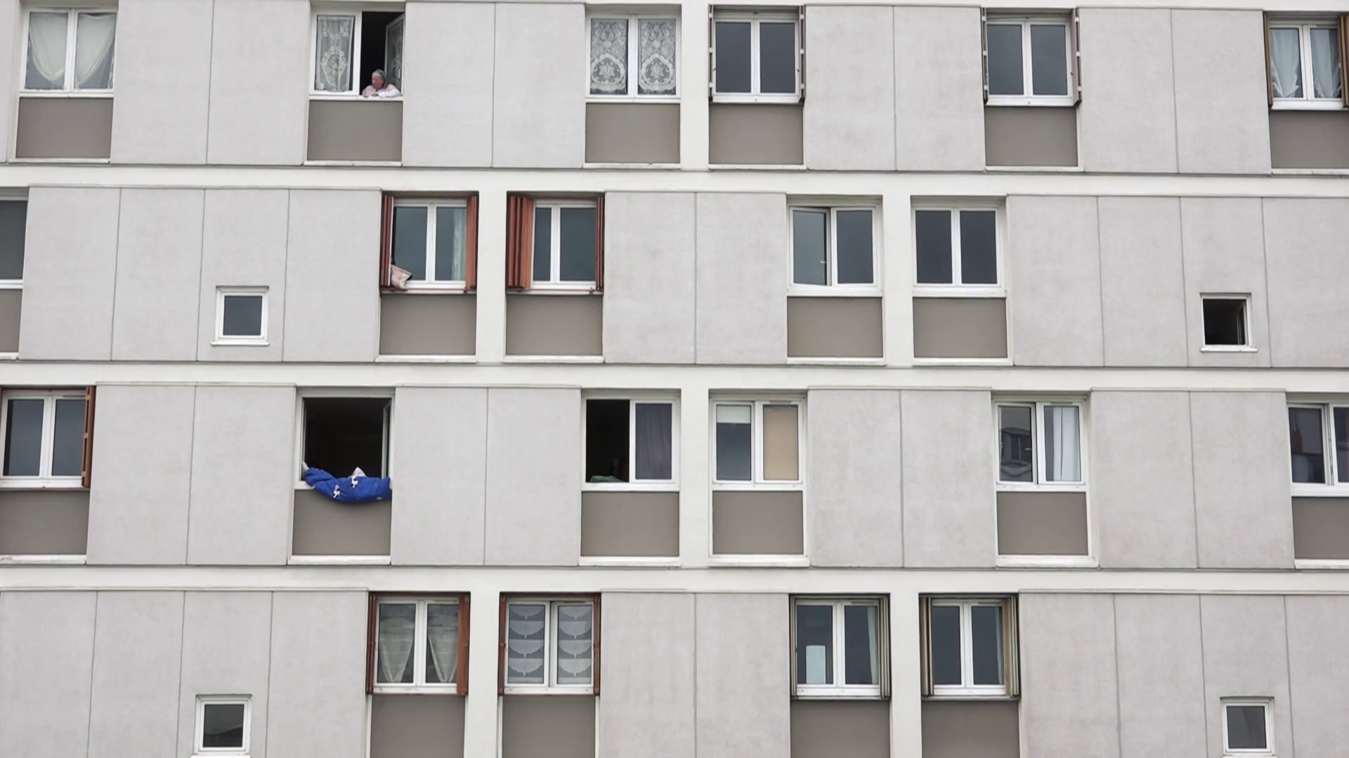 Senior Neighbor In Apartment Window Stock Footage SBV-351908045 ...