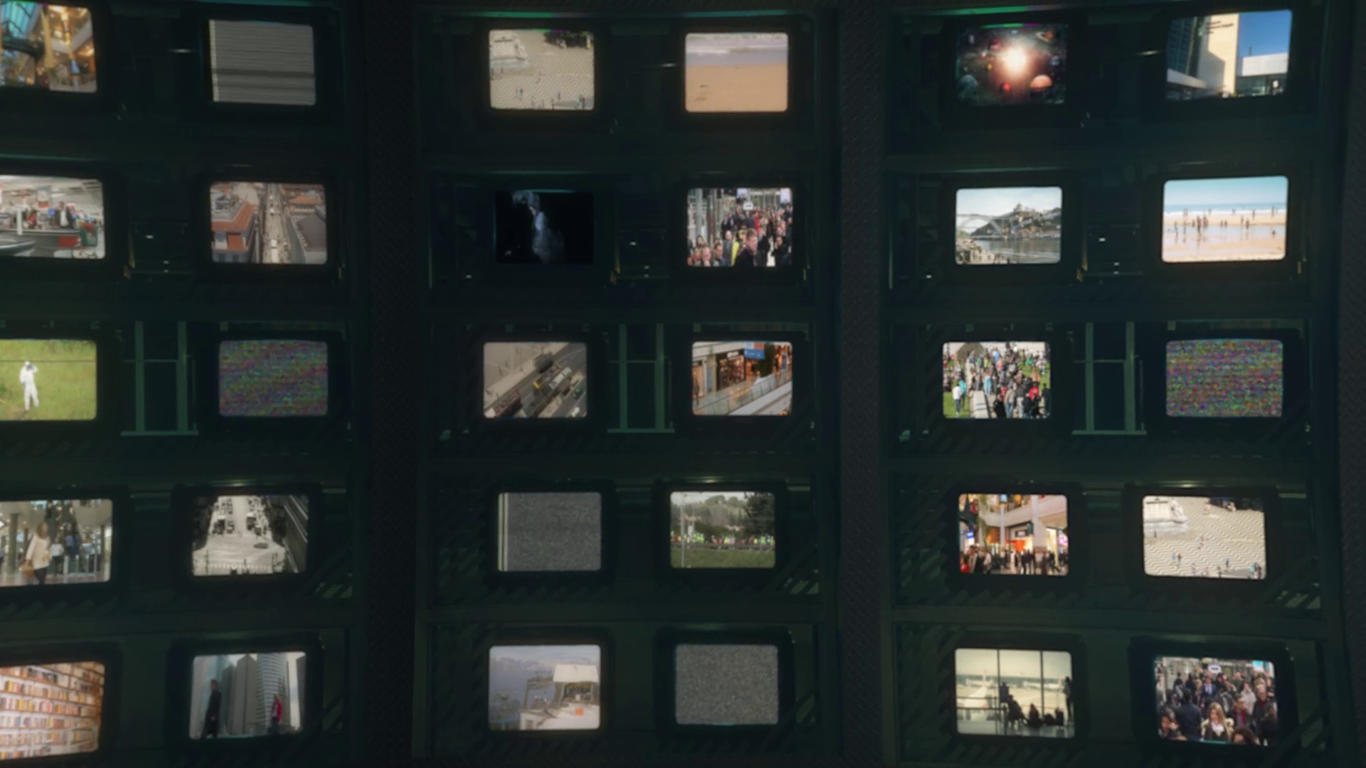 Television Monitors Spinning Wall Studio Stock Footage SBV-352317956 ...