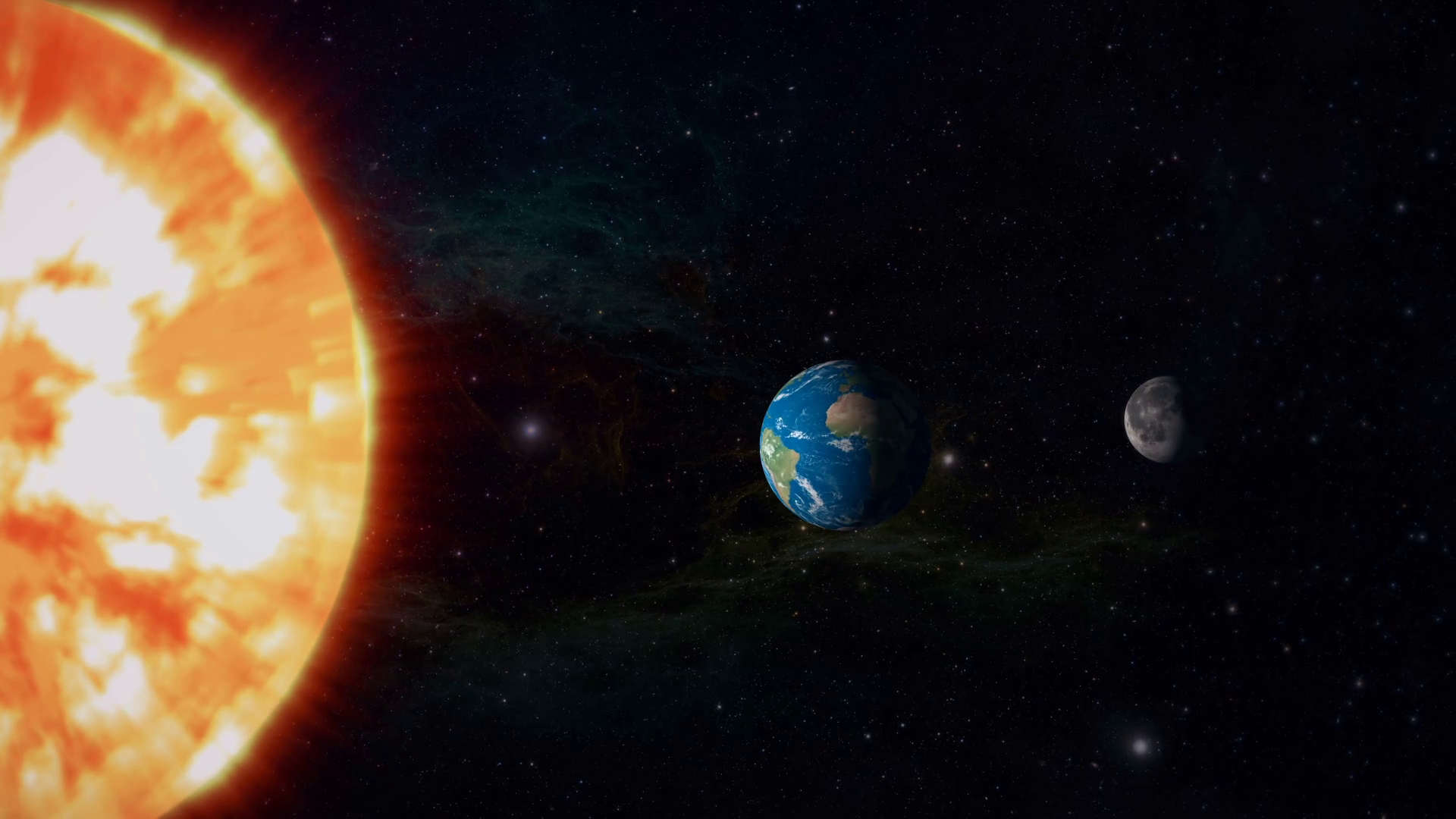 Earth Moon With Sun In Solar System Stock Motion Graphics SBV-352190467 ...
