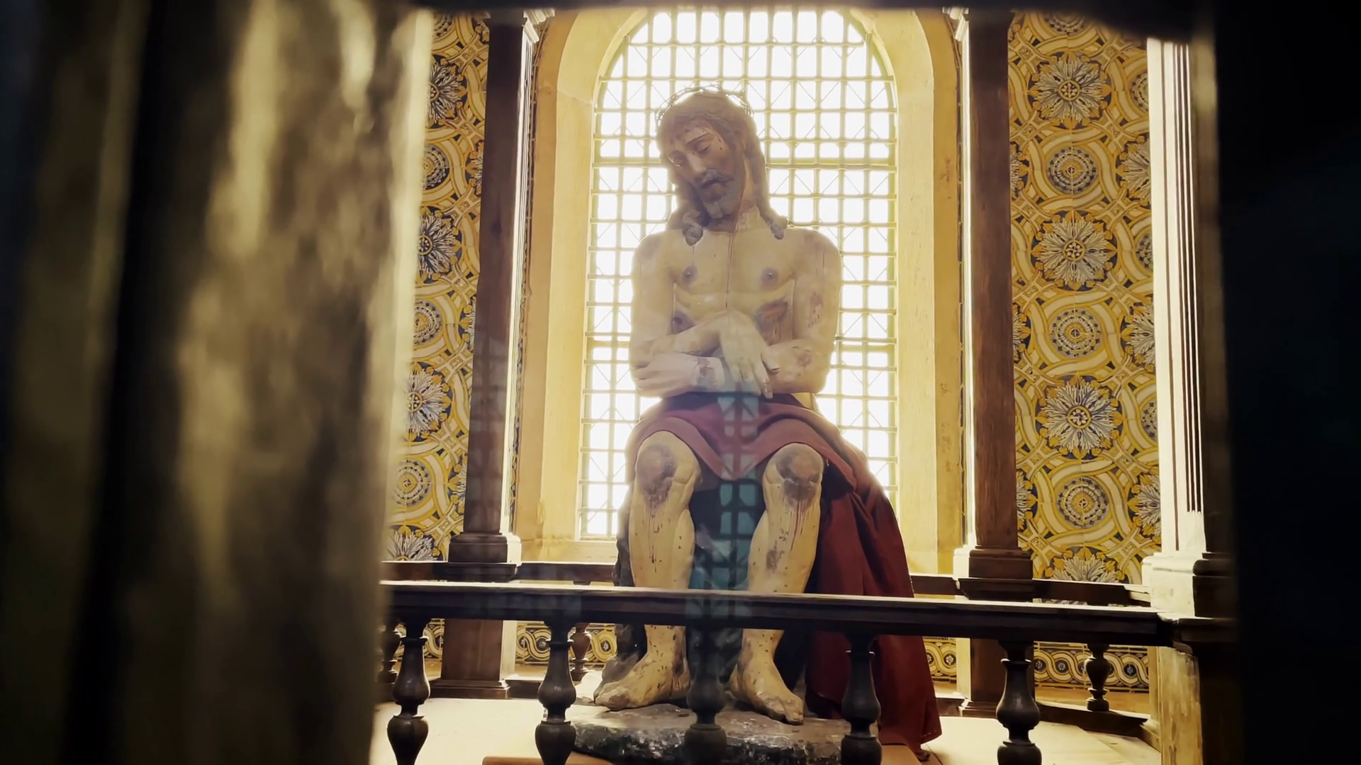 Jesus Christ Sitting Statue Tracking Shot Stock Footage SBV-352270308 ...