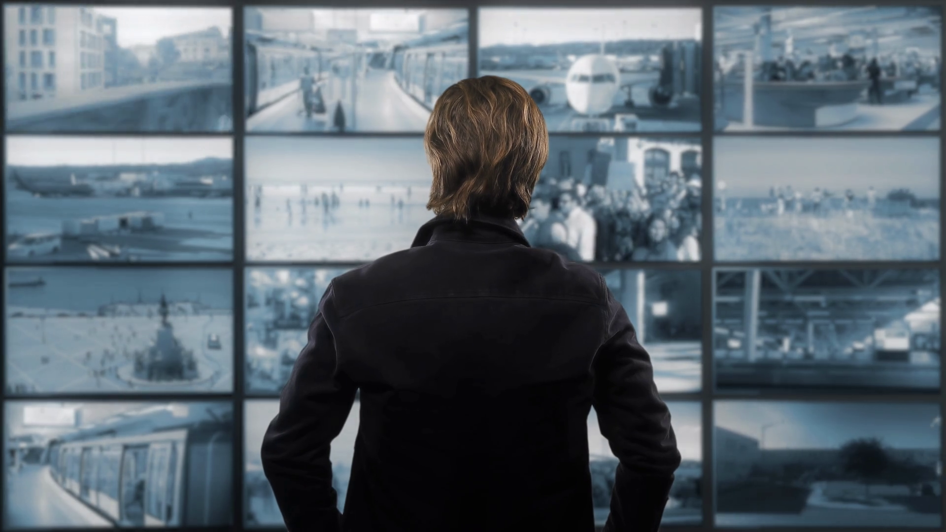 Watching Cctv Monitors Multiscreen Stock Footage SBV-352316414 ...
