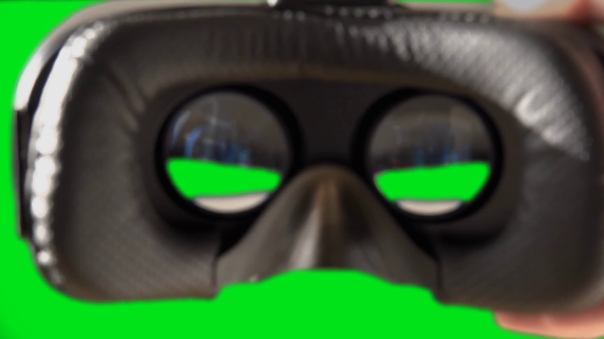 Vr Headset On Green Screen Hands On Stock Footage SBV-352223360 ...