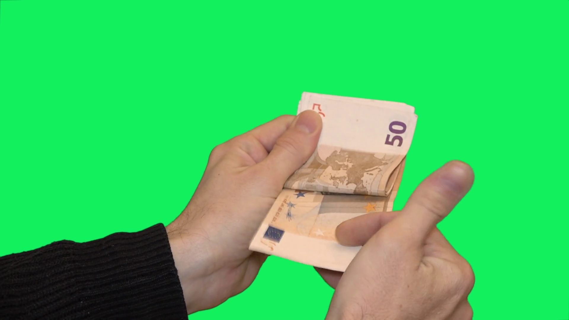 Counting Euros Male Hands Over Green Screen Stock Footage SBV-352056551 ...