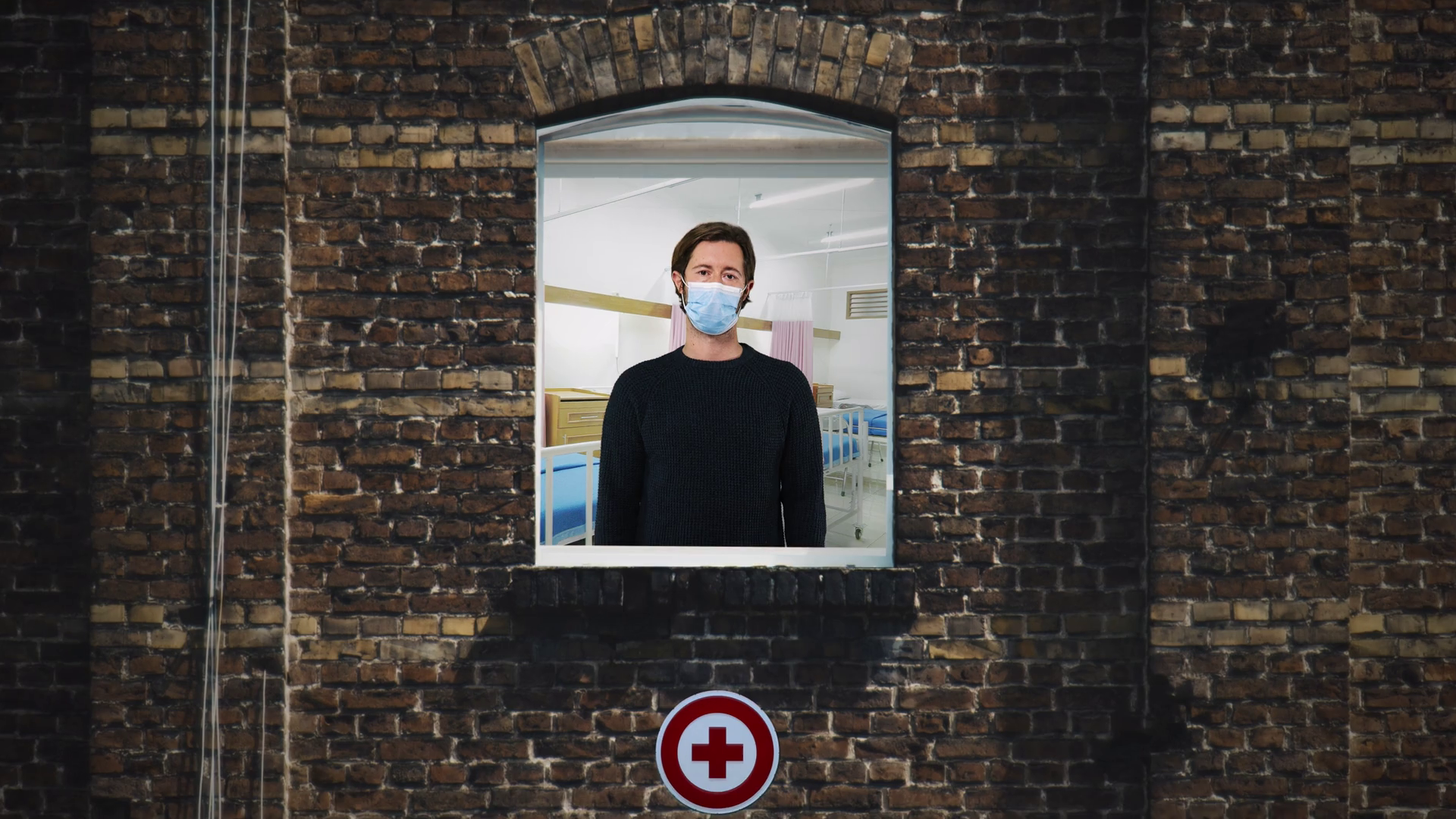 Male Patient Inside Hospital Looking Window Stock Footage SBV-352263103 ...
