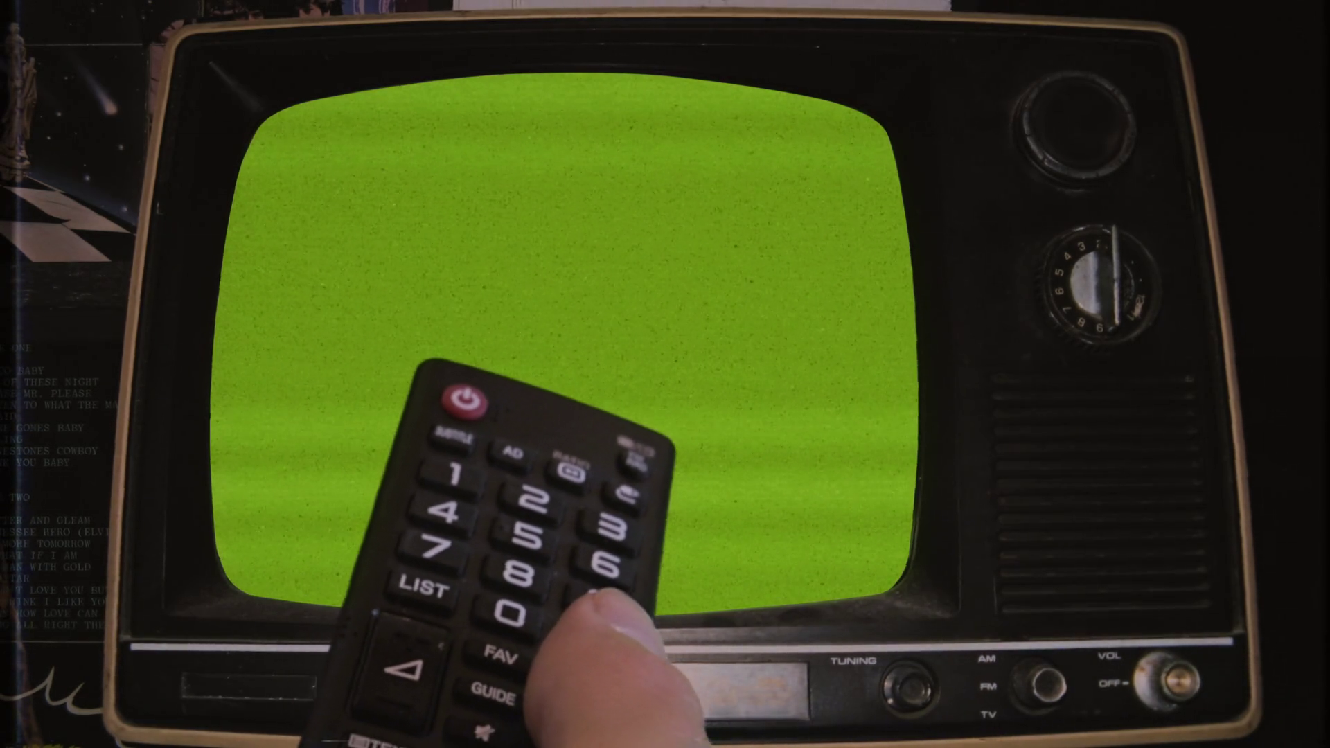 Changing Channels Tv Green Screen Male Hand Stock Footage SBV-352719789 ...