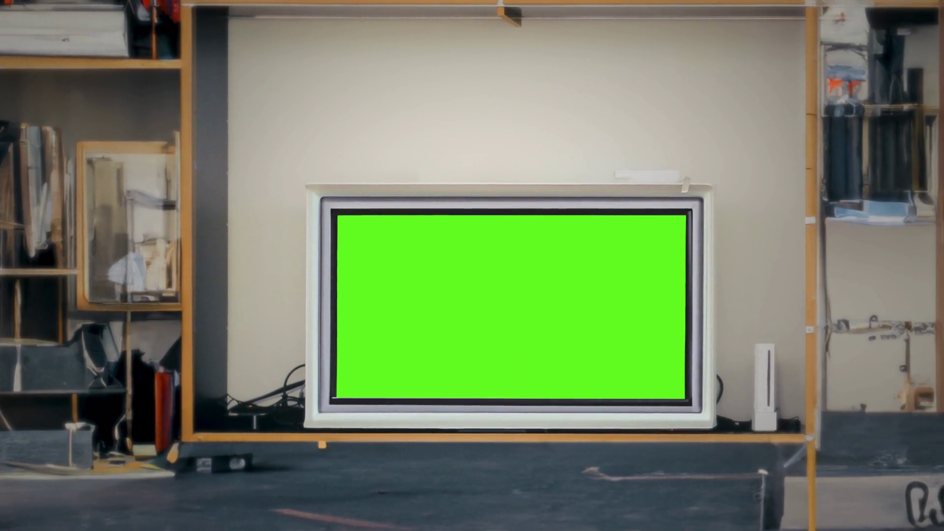 Modern Tv Green Screen House Interior Ground Stock Footage SBV ...