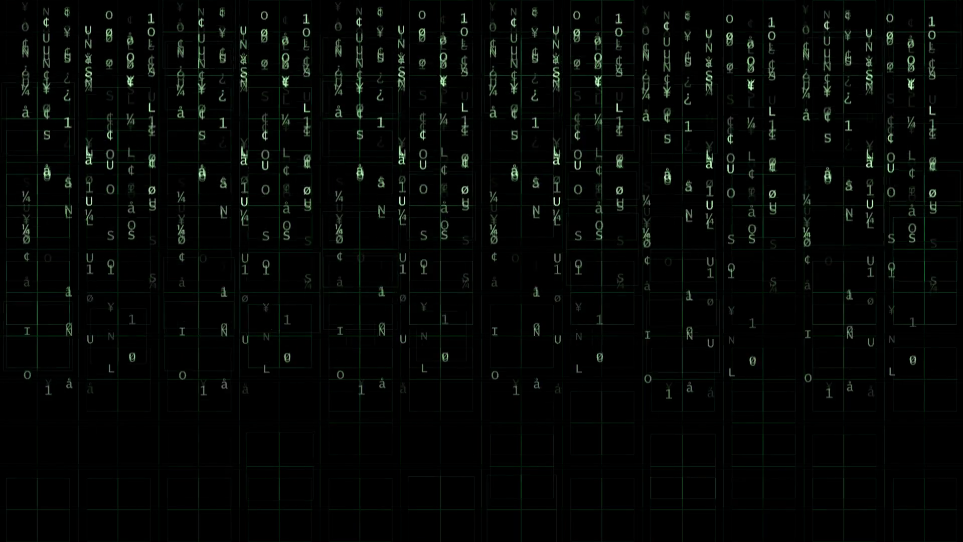 Digital Matrix Green Code Characters Falling Stock Motion Graphics SBV ...