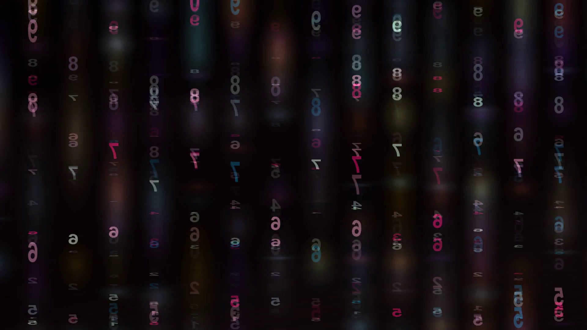 Colorful Digital Numbers On Dark Technology Stock Motion Graphics SBV ...