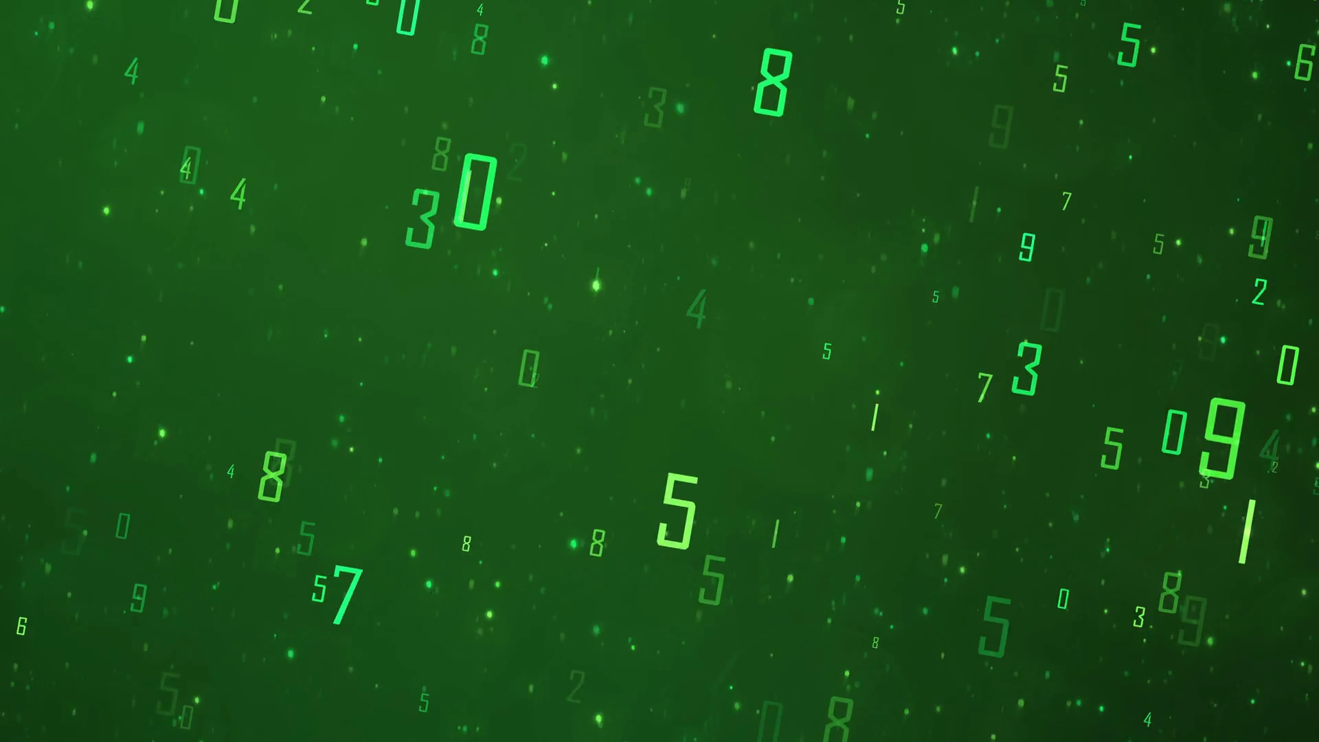 Green Digital Matrix Floating Numbers In Stock Motion Graphics SBV ...