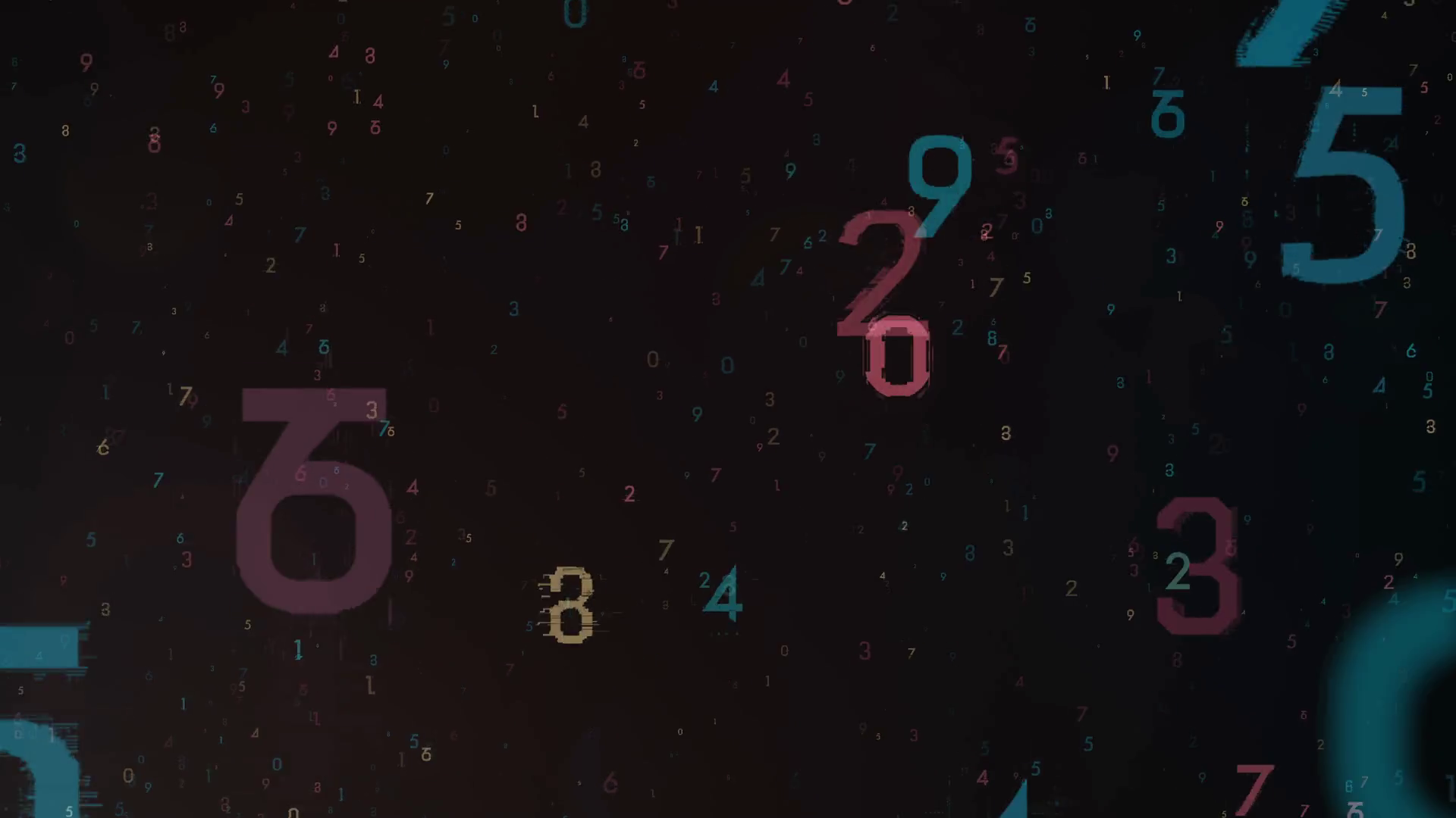 Abstract Digital Floating Numerical Symbols Stock Motion Graphics SBV ...