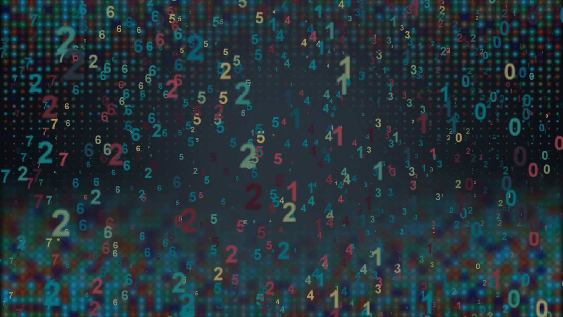Abstract Numerical Data Flowing Colorful Stock Motion Graphics SBV ...