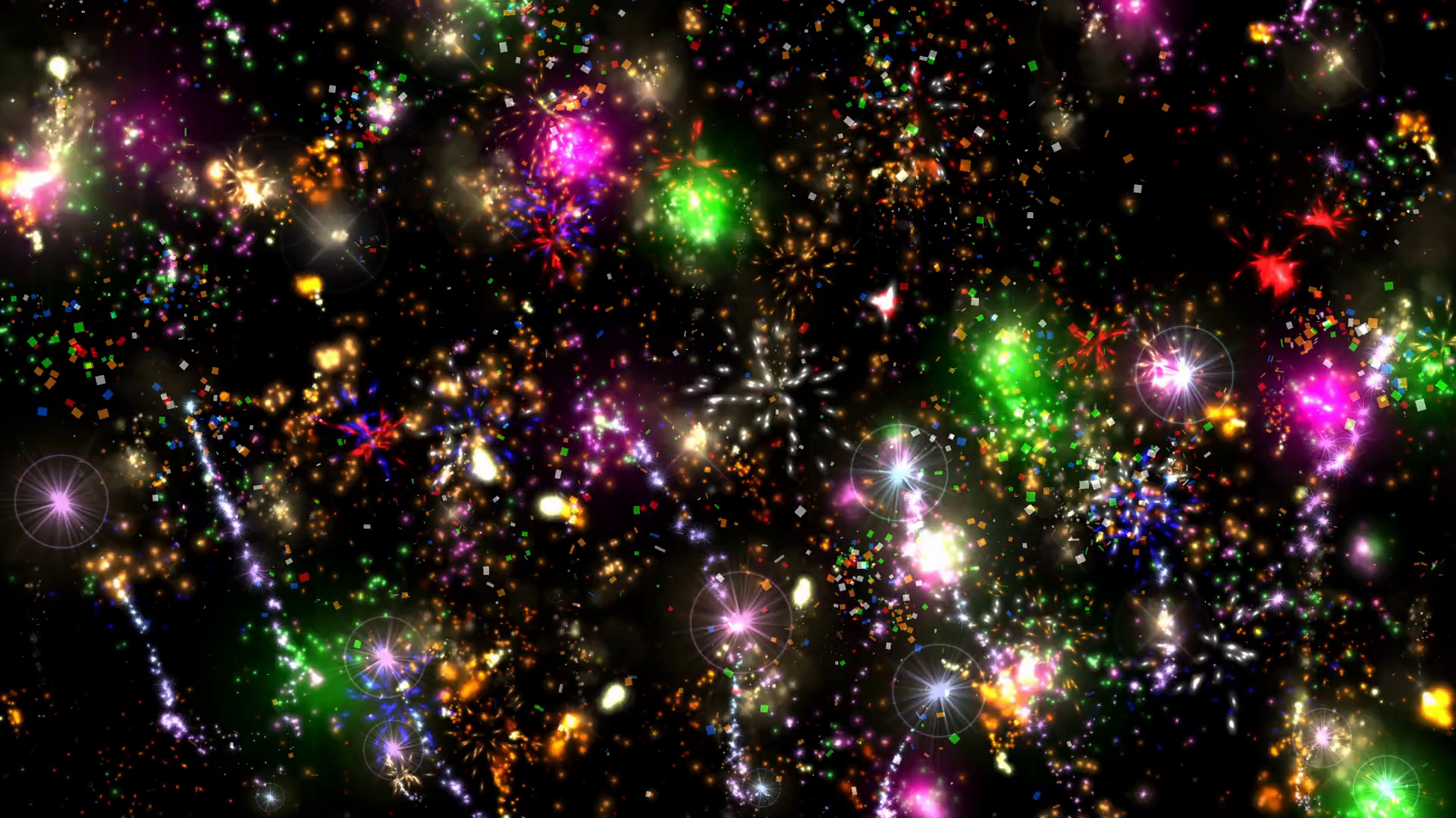 Vibrant Fireworks Colorful Sparkles Night Stock Motion Graphics SBV ...