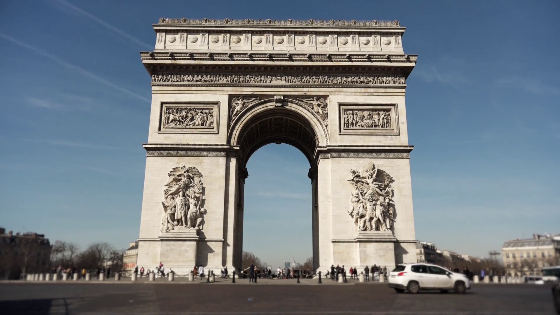 Famous Arc De Triomphe Paris Monument France Stock Footage SBV ...