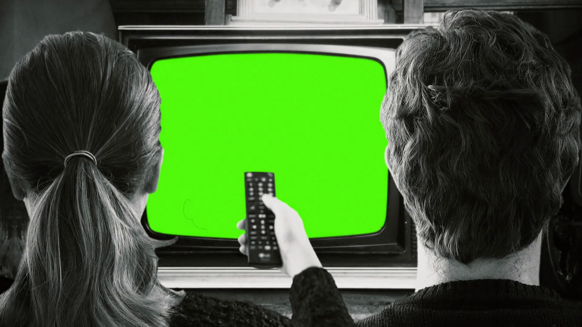 Vintage Style Tv Couple Changing Channels Stock Footage SBV-352280589 ...