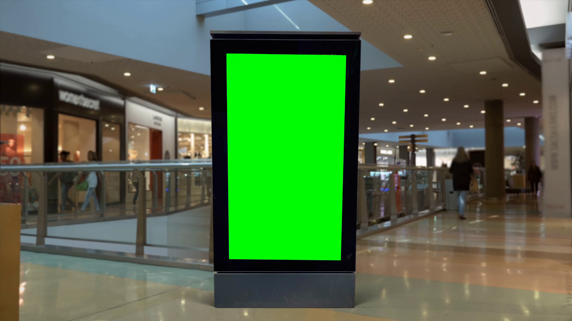 Green Screen Panel Inside Shopping Mall With Stock Footage SBV ...