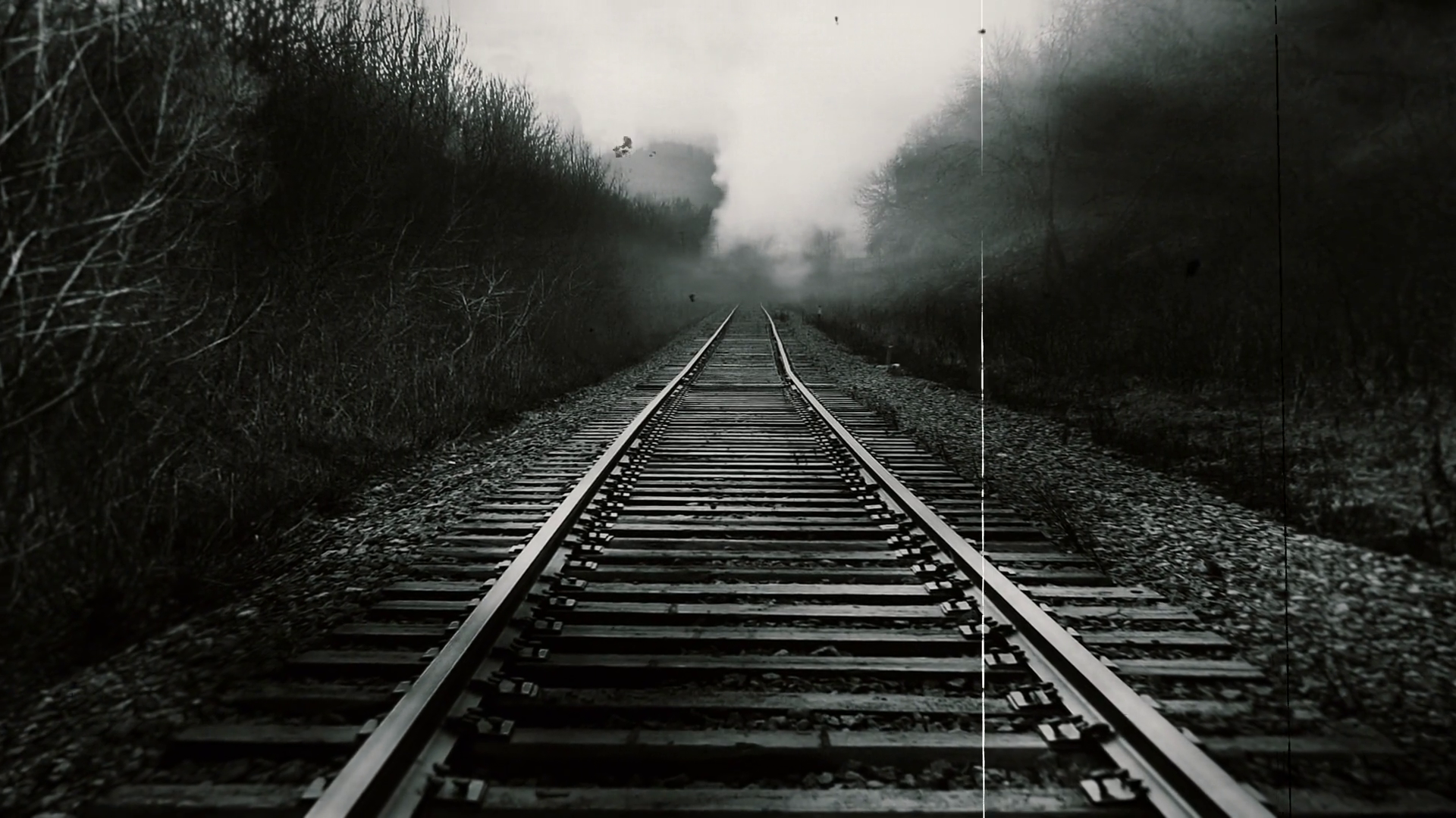 Scary Railroad Track Walk Through Vintage Stock Footage SBV-352300963 ...