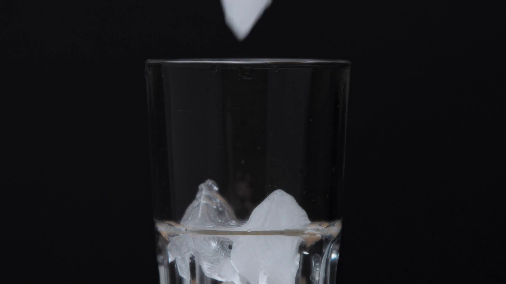 Glass With Ice Lemon Slice On Black Stock Footage SBV-322646045 ...