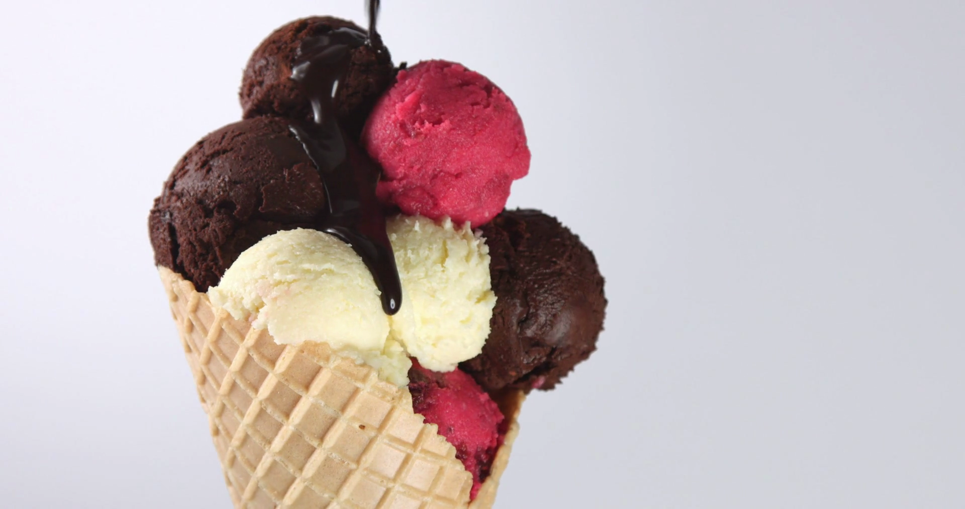 Huge Cron Full Of Ice Creams Balls Chocolate Stock Footage SBV ...