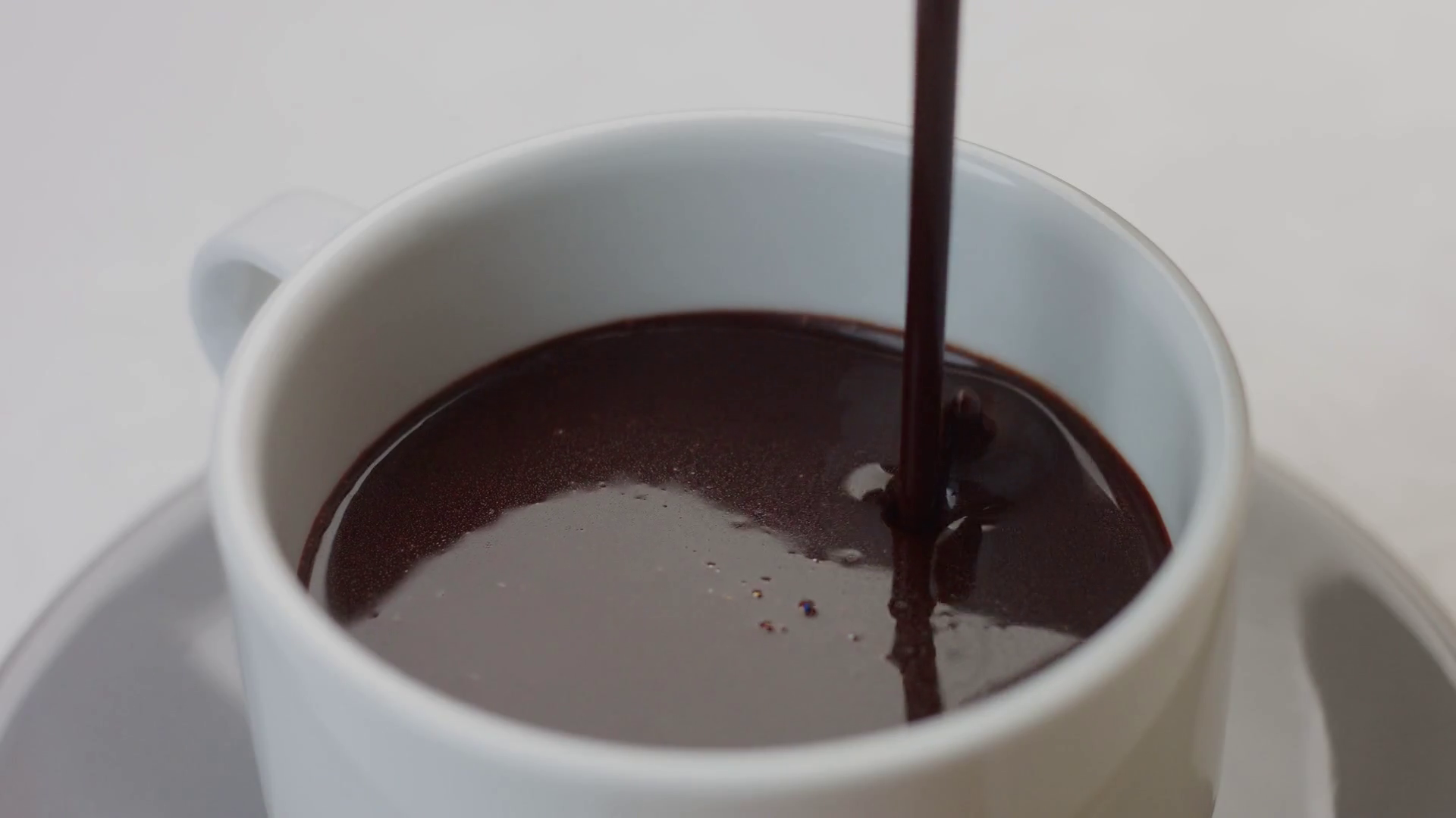 Top View Of Cup With Hot Chocolate Being Stock Footage SBV-321182997 ...