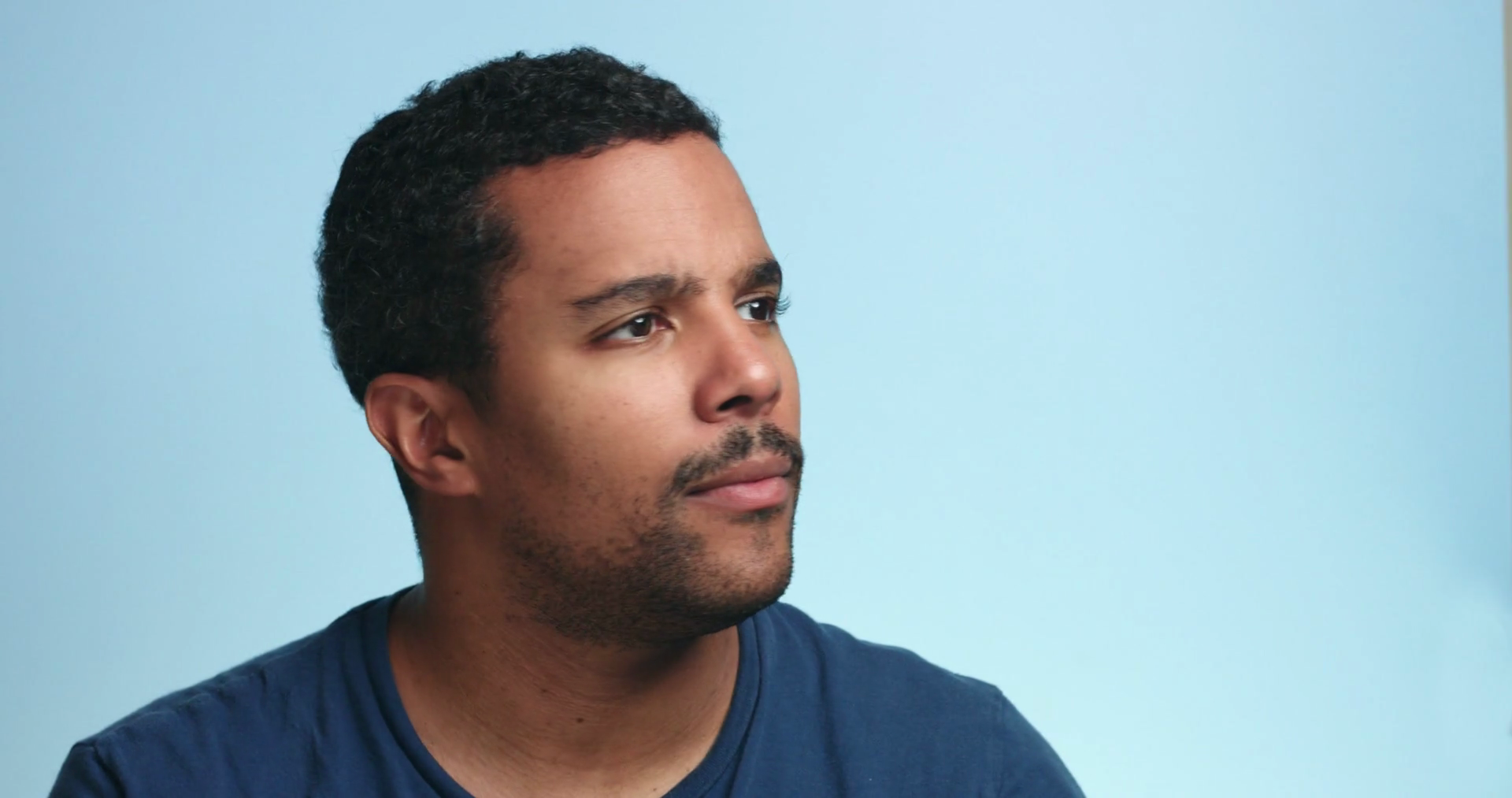 wow surprized portrait of black mixed race man Stock Video Footage 00: ...