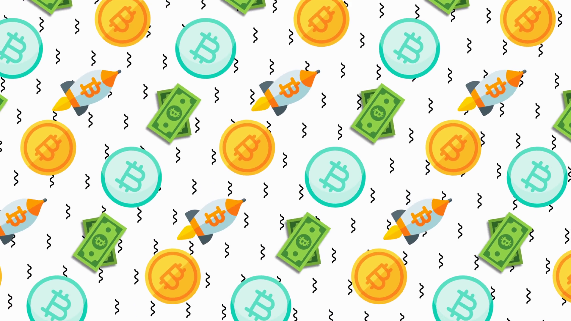 Animated Bitcoin Pattern Designed In Flat Stock Motion Graphics SBV ...