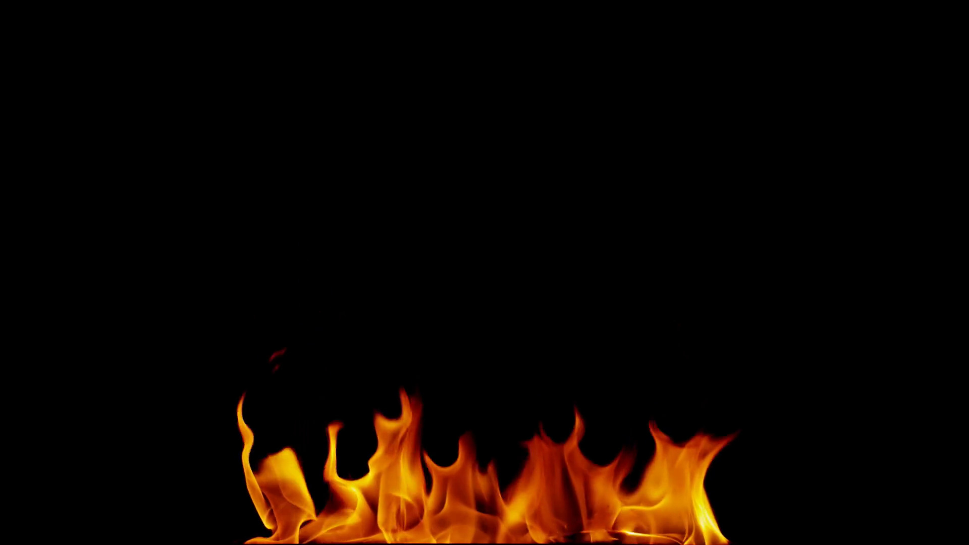 Fire Flames Dancing On Black Background Stock Footage SBV-347631891 ...