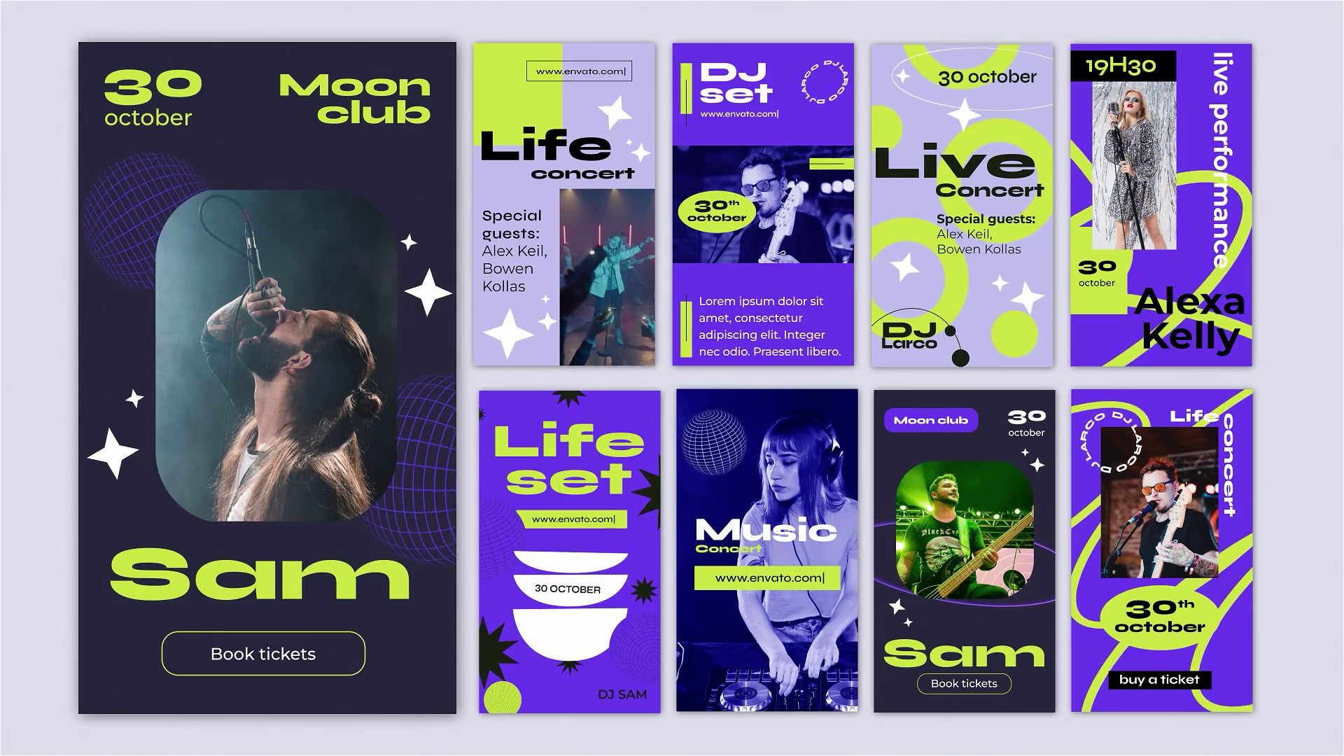 Live Music Festival Concert Instagram Stories Template SBV-348466449 ...