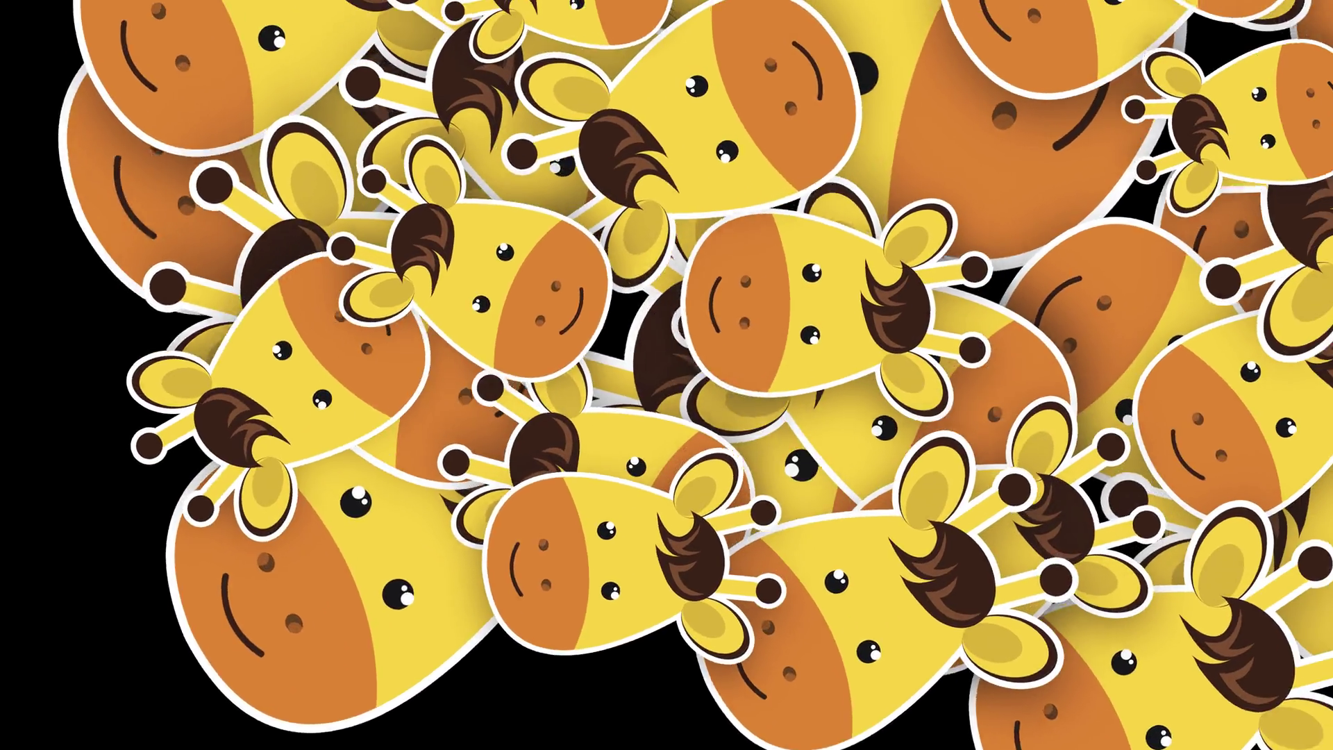 Cartoon Giraffe Animal Transition With Alpha Stock Footage SBV ...