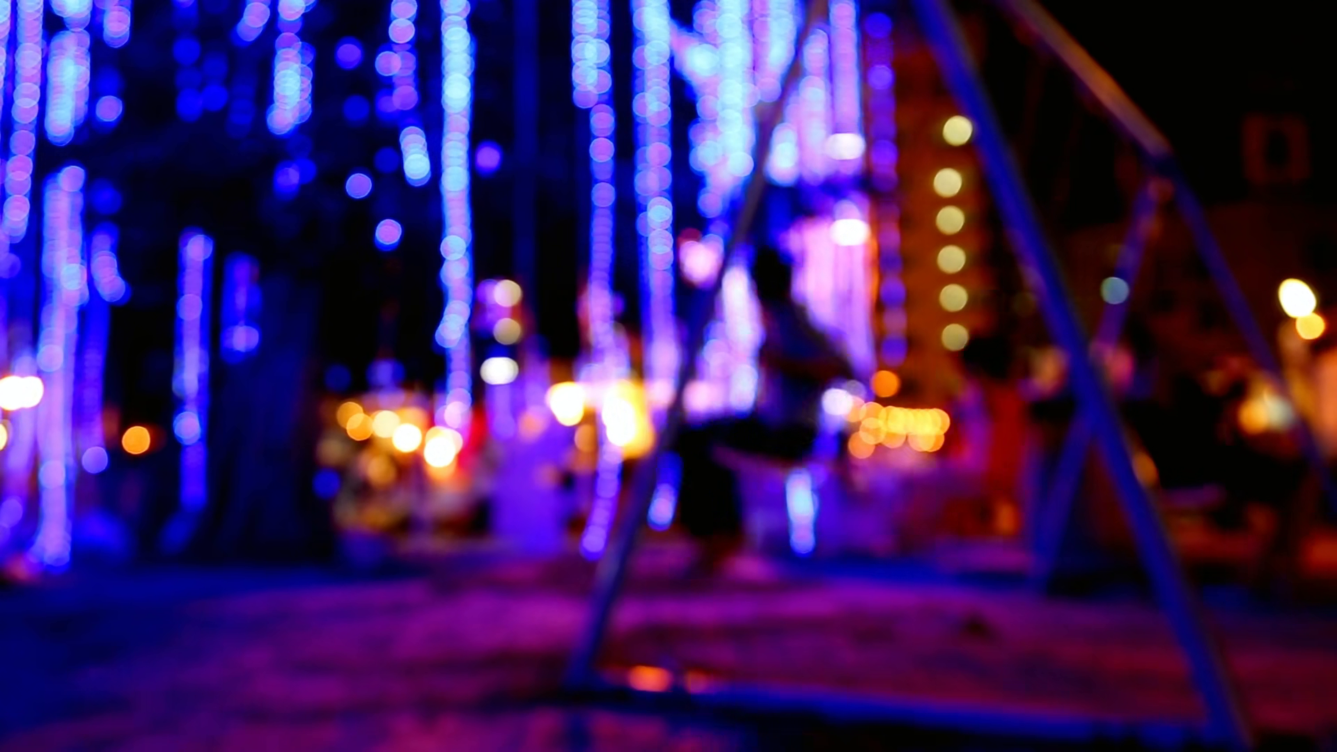 Blurred Lights At Night In Park Bokeh Effect Stock Footage SBV ...