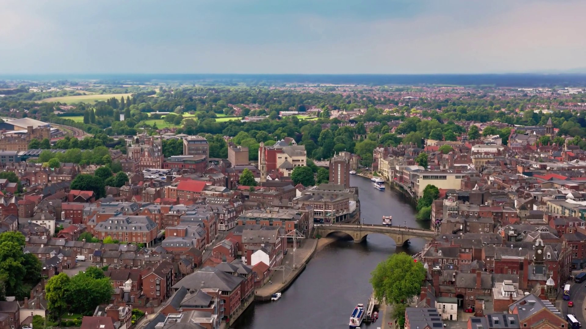 Aerial View Of Historic City Of York With Stock Footage SBV-353343919 - Storyblocks