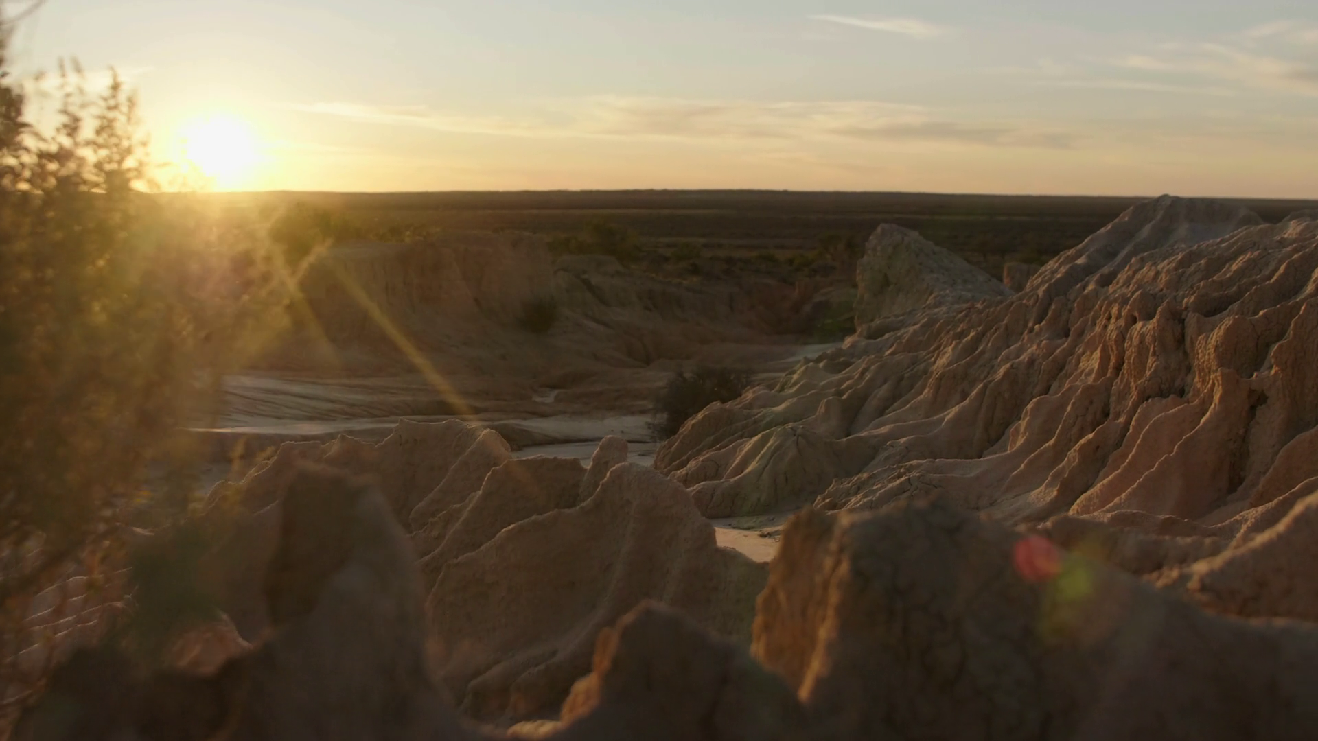 Ancient Dried Sand River Beds In Mungo Stock Footage SBV-348429763 ...