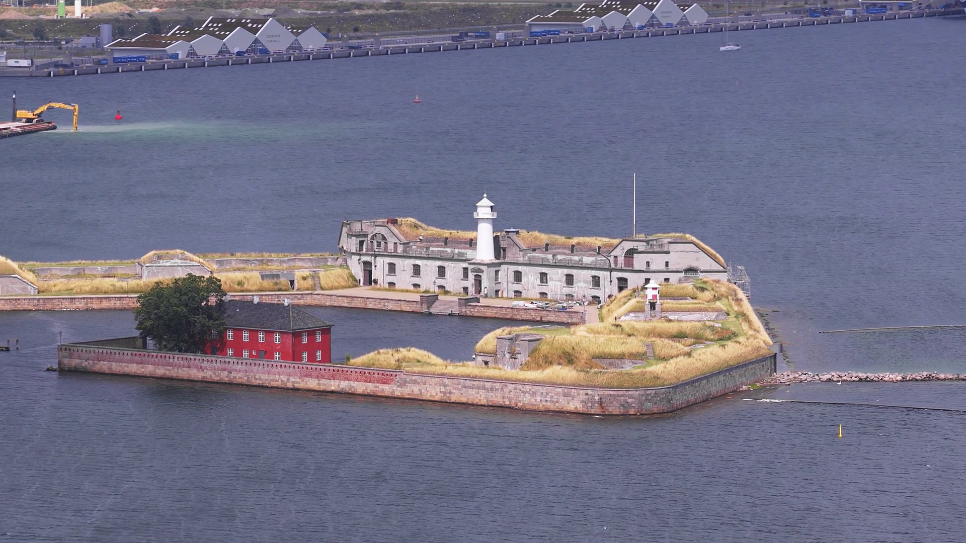 Aerial View Of Trekroner Fort In Copenhagen Stock Footage SBV-352547861 ...