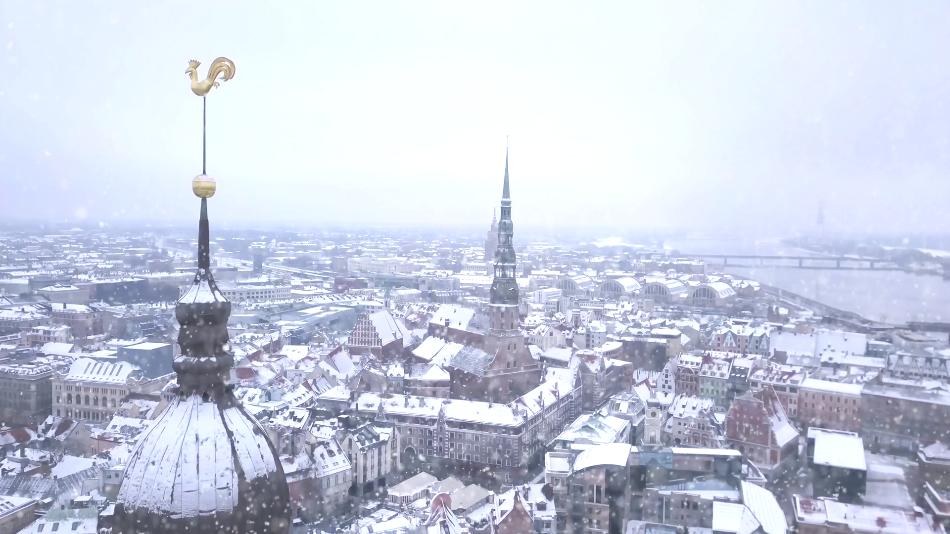 Aerial View Over Riga Old Town (vecriga) In Stock Footage SBV-327793033 ...