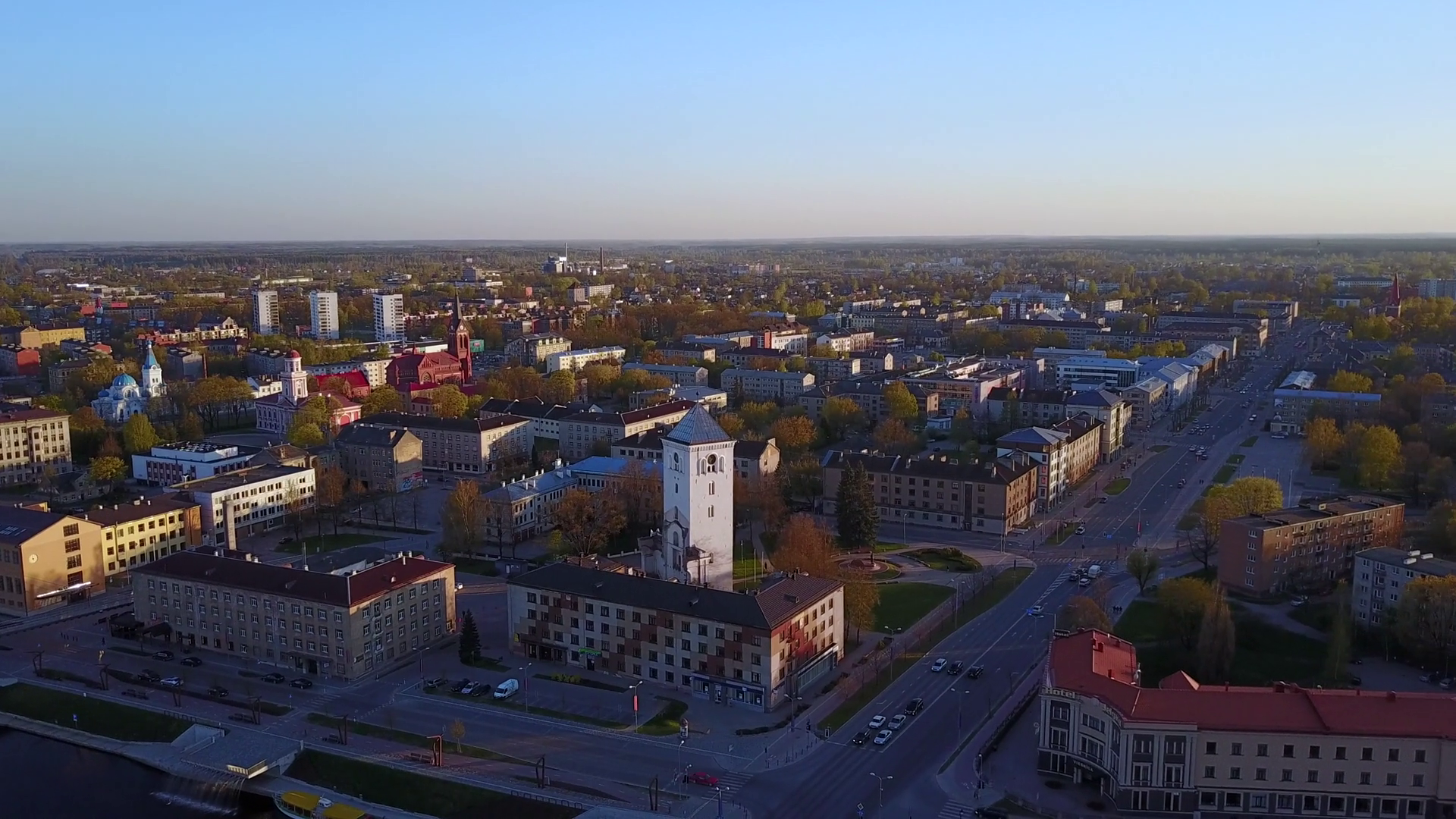 Beautiful Aerial View Of Jelgava City Latvia Stock Footage SBV ...
