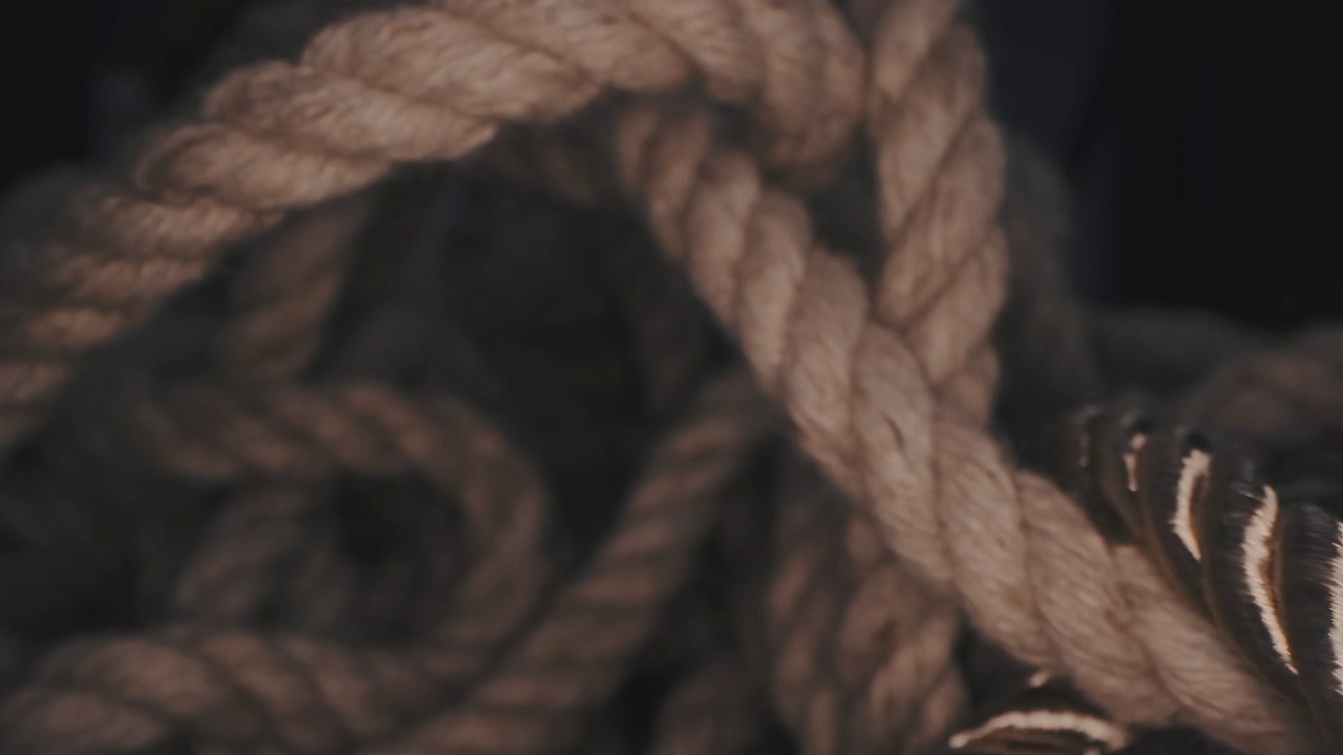 Close Up Macro View Of Rope View From Inside Stock Footage SBV ...