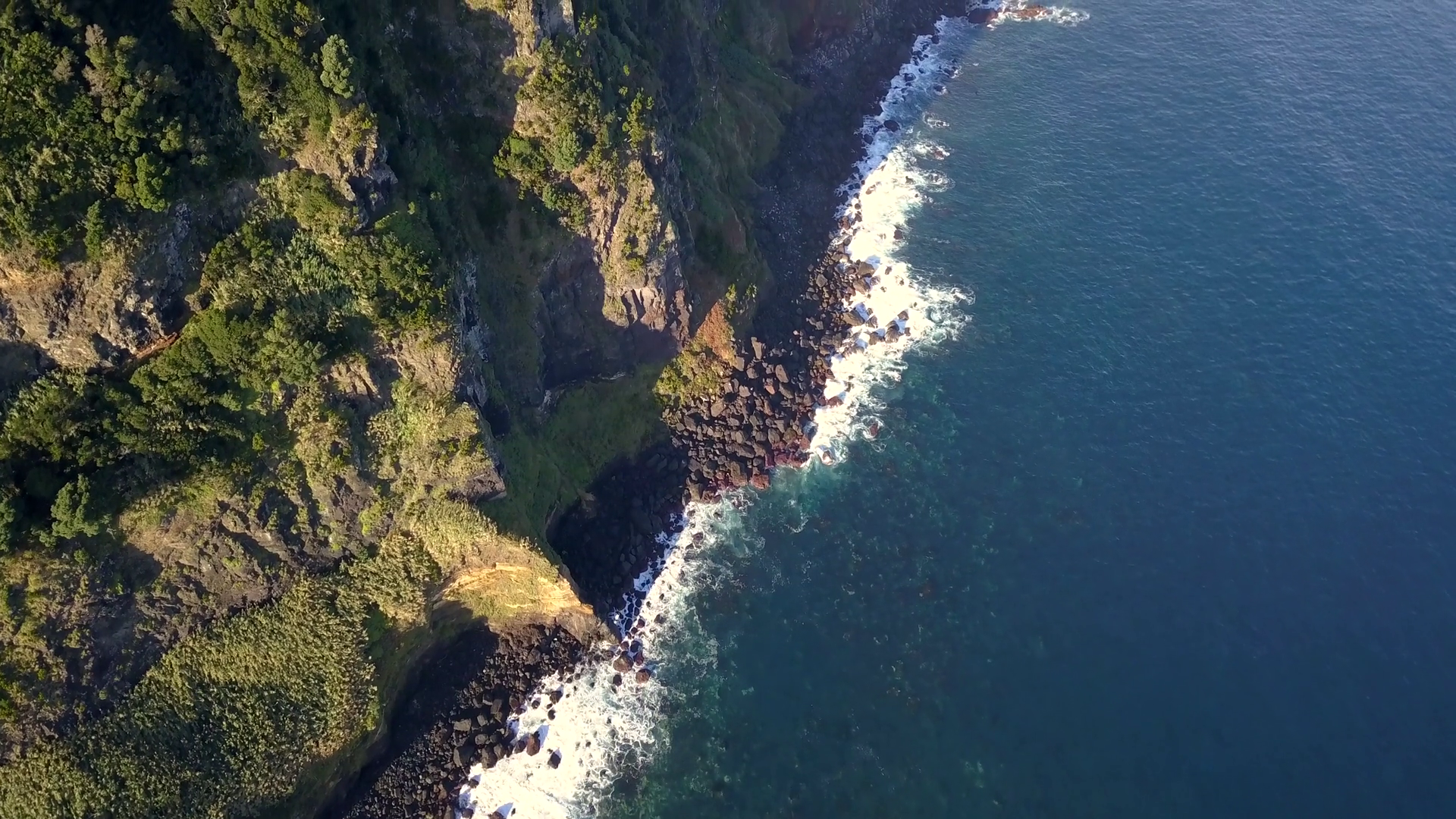 Magical Aerial View On Azores Island Cliffs Stock Footage SBV-327800960 ...