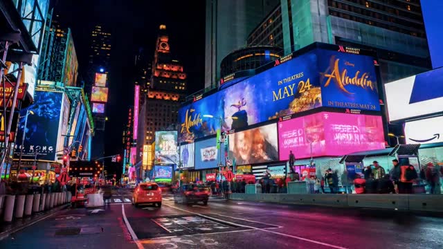 Times Square Time Lapse Stock Footage: Royalty-Free Video Clips ...