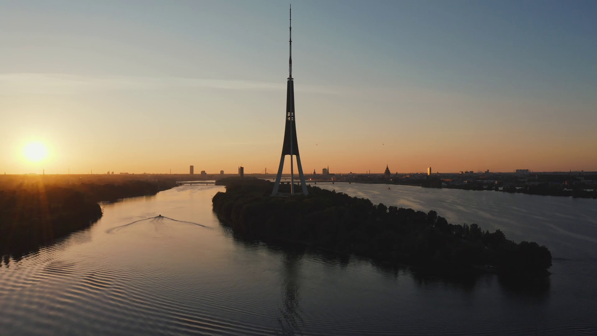 The Aerial View Of Riga Radio Tv Tower In Stock Footage SBV-338670721 ...