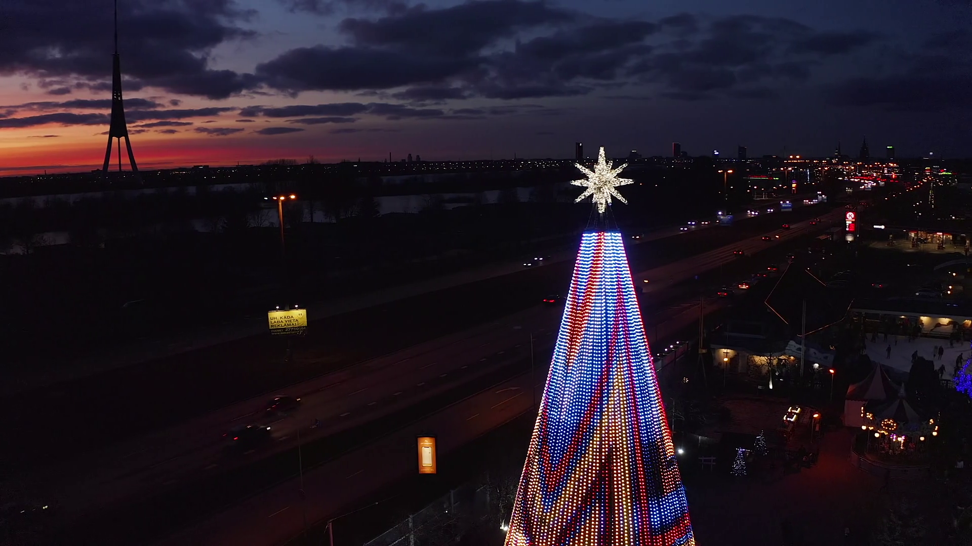 The Beautiful Christmas Tree In Europe Stock Footage SBV-338054057 ...