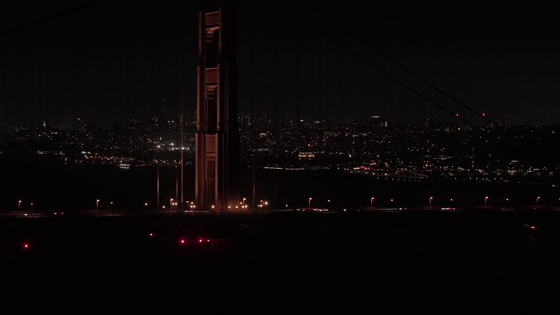 Aerial Night View Of Golden Gate Bridge In Stock Footage SBV-348724183 ...