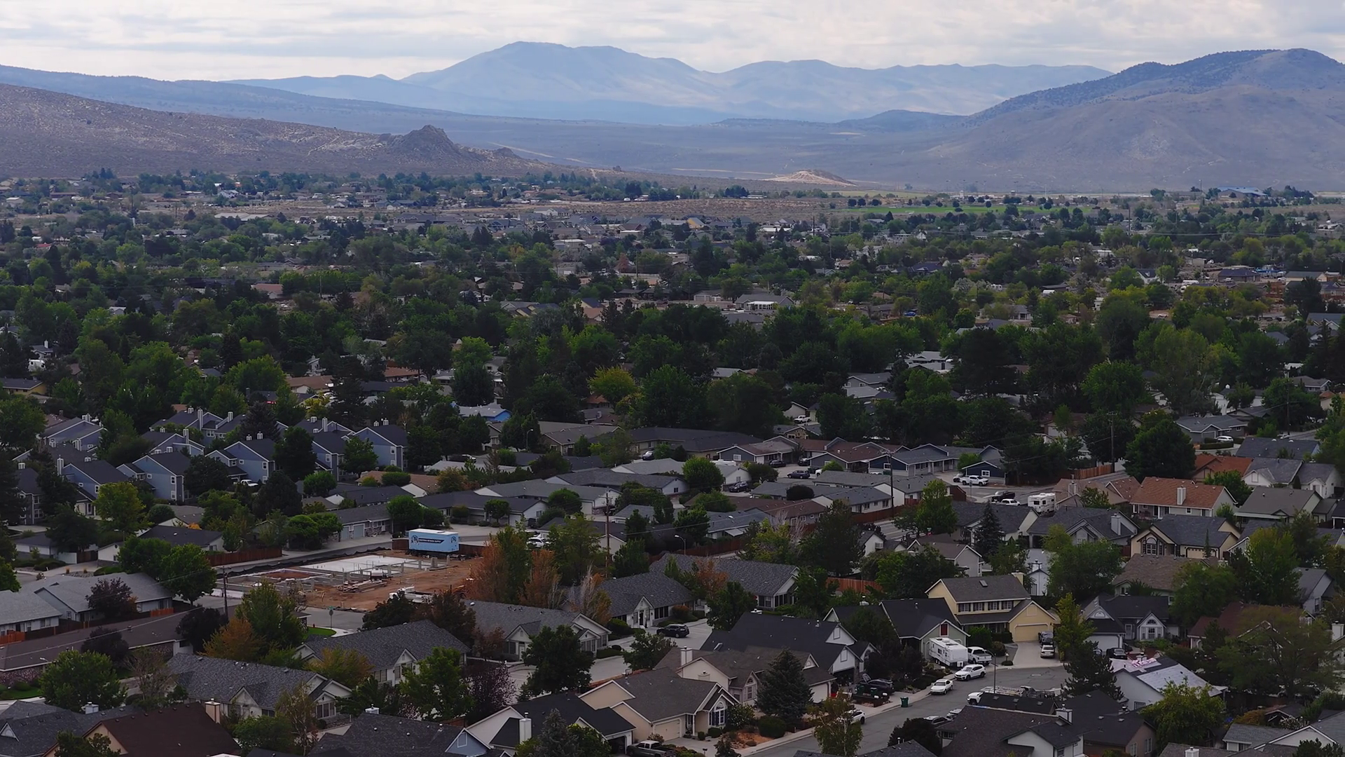 Aerial View Of Carson City Nevada Showing Stock Footage SBV-352884561 ...