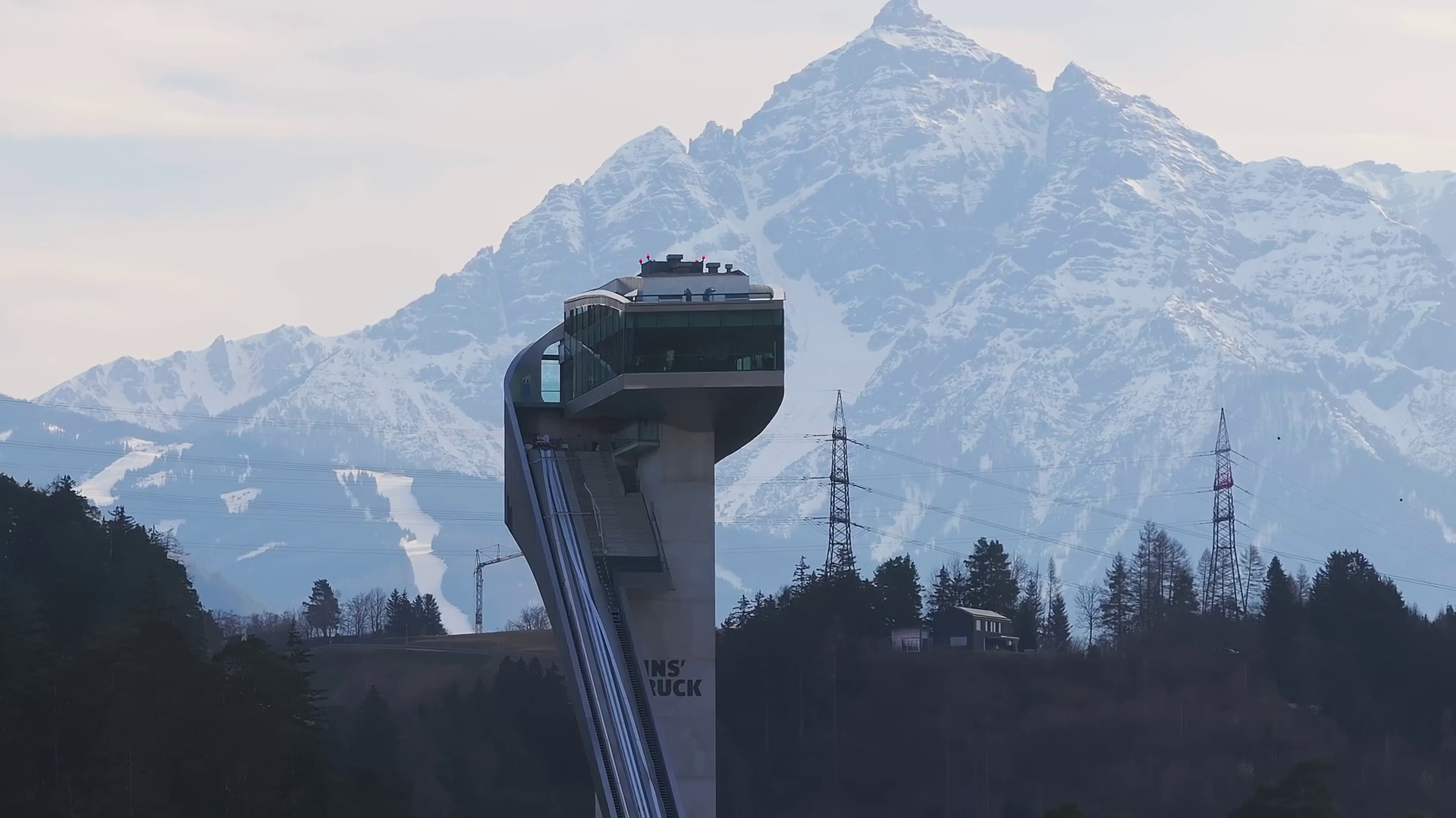 Aerial View Of Bergisel Ski Jump In Stock Footage SBV-352024849 ...