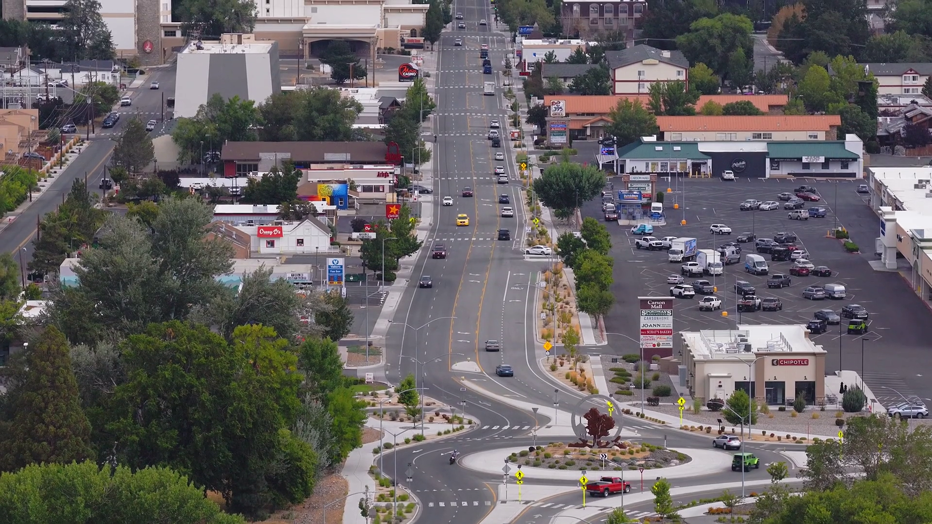 Aerial View Of Carson City Nevada Showing Stock Footage SBV-352884549 ...