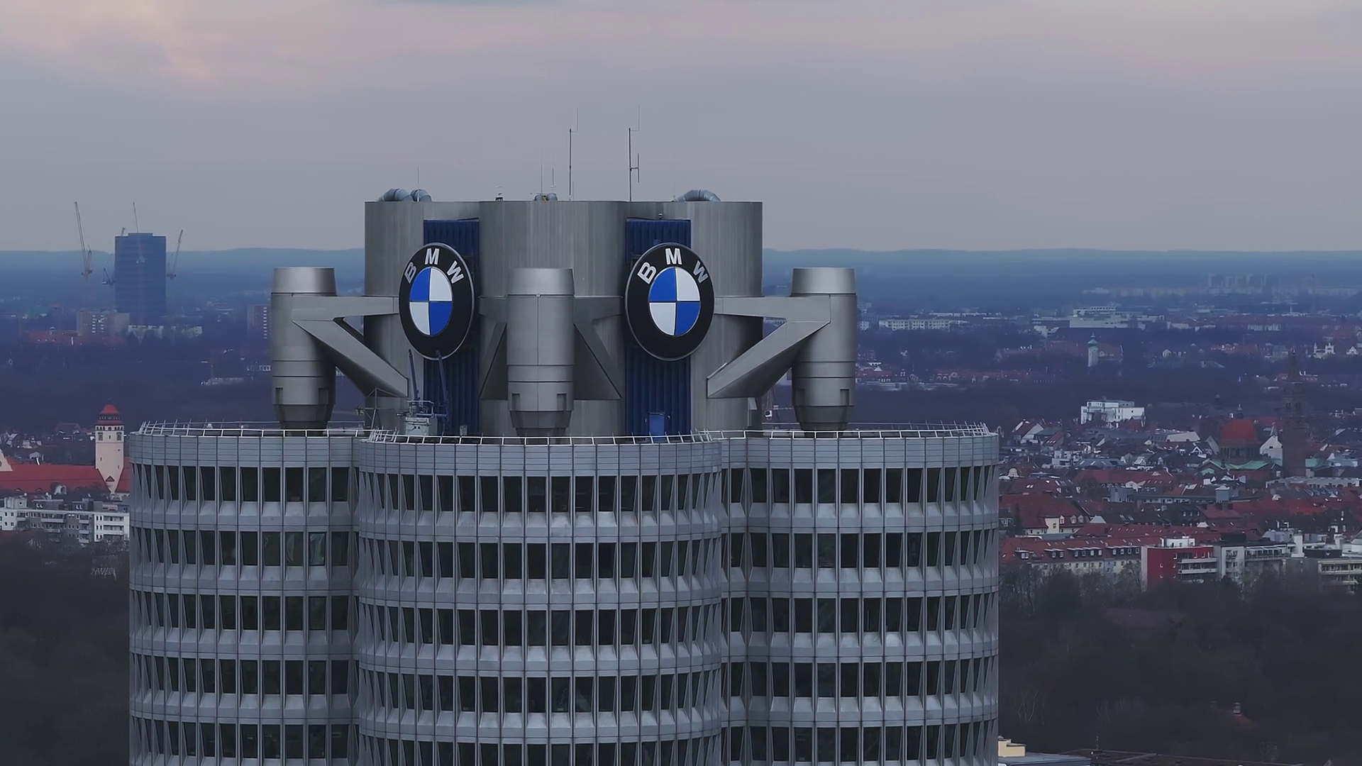 Aerial View Of Bmw Headquarters In Munich Stock Footage SBV-351924885 ...