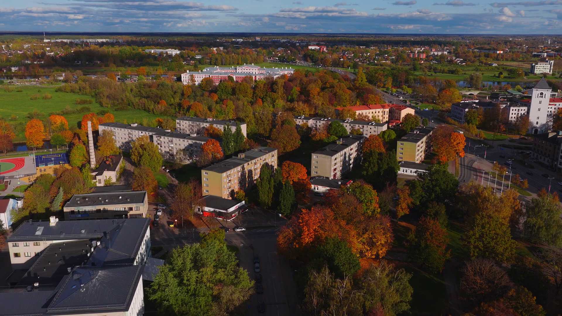Aerial View Of Jelgava Latvia Shows Jelgava Stock Footage SBV-352992905 ...